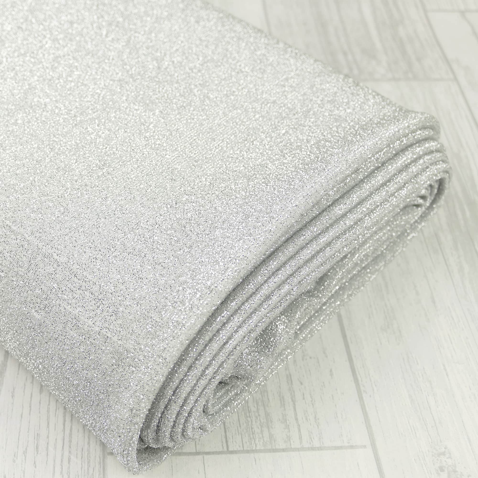 Party Sparkling Knitted Lurex - Silver – Lullabee Fabrics