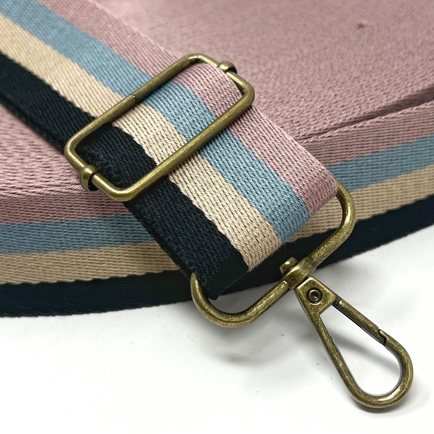 38mm Stripe Bag Making Webbing Strong Strap Material - Black/Natural/B ...