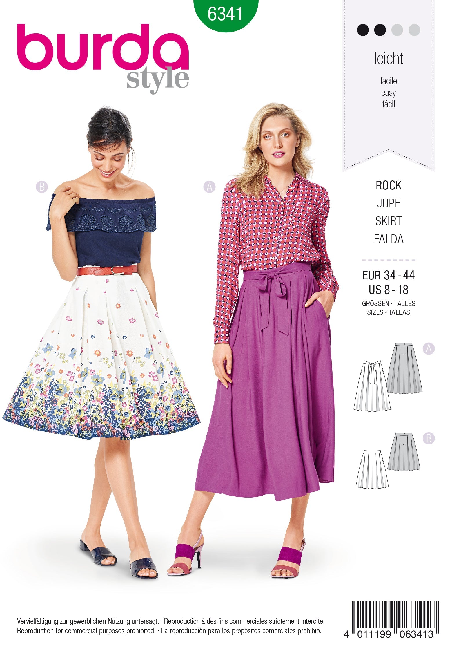Burda Style Misses Skirt/Pants Sewing Pattern for Stylish Outfits B634 ...