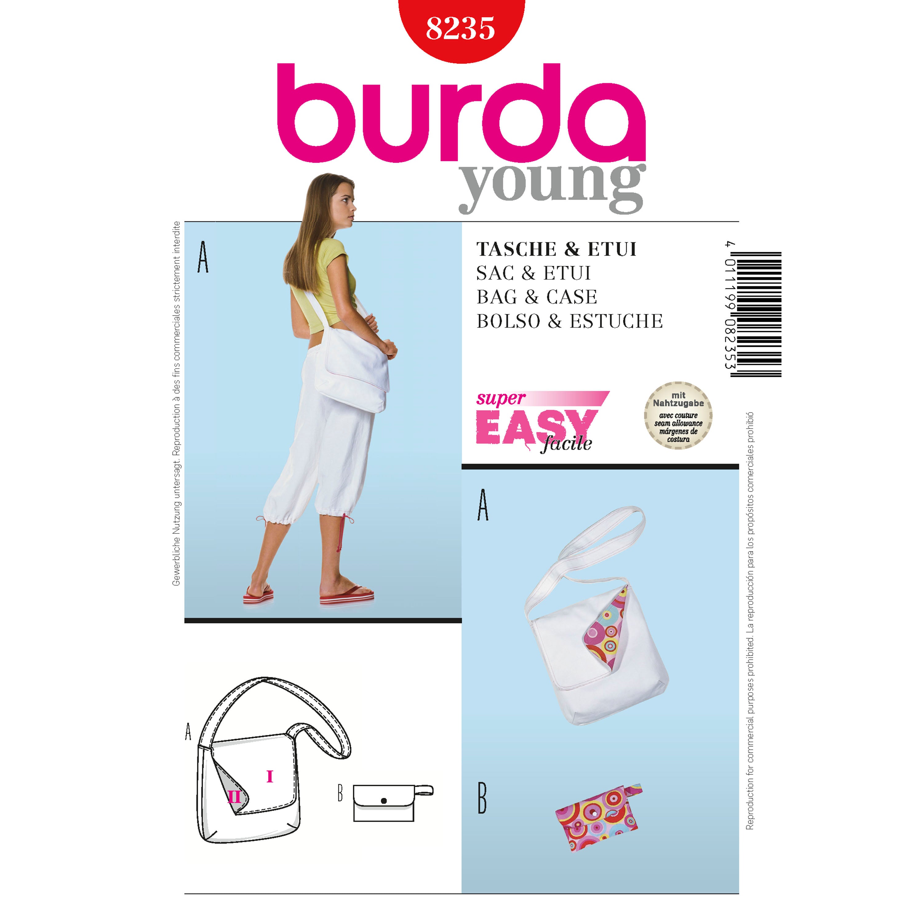 Burda Style Stylish Bag & Case Sewing Pattern for Creative Projects B8 ...