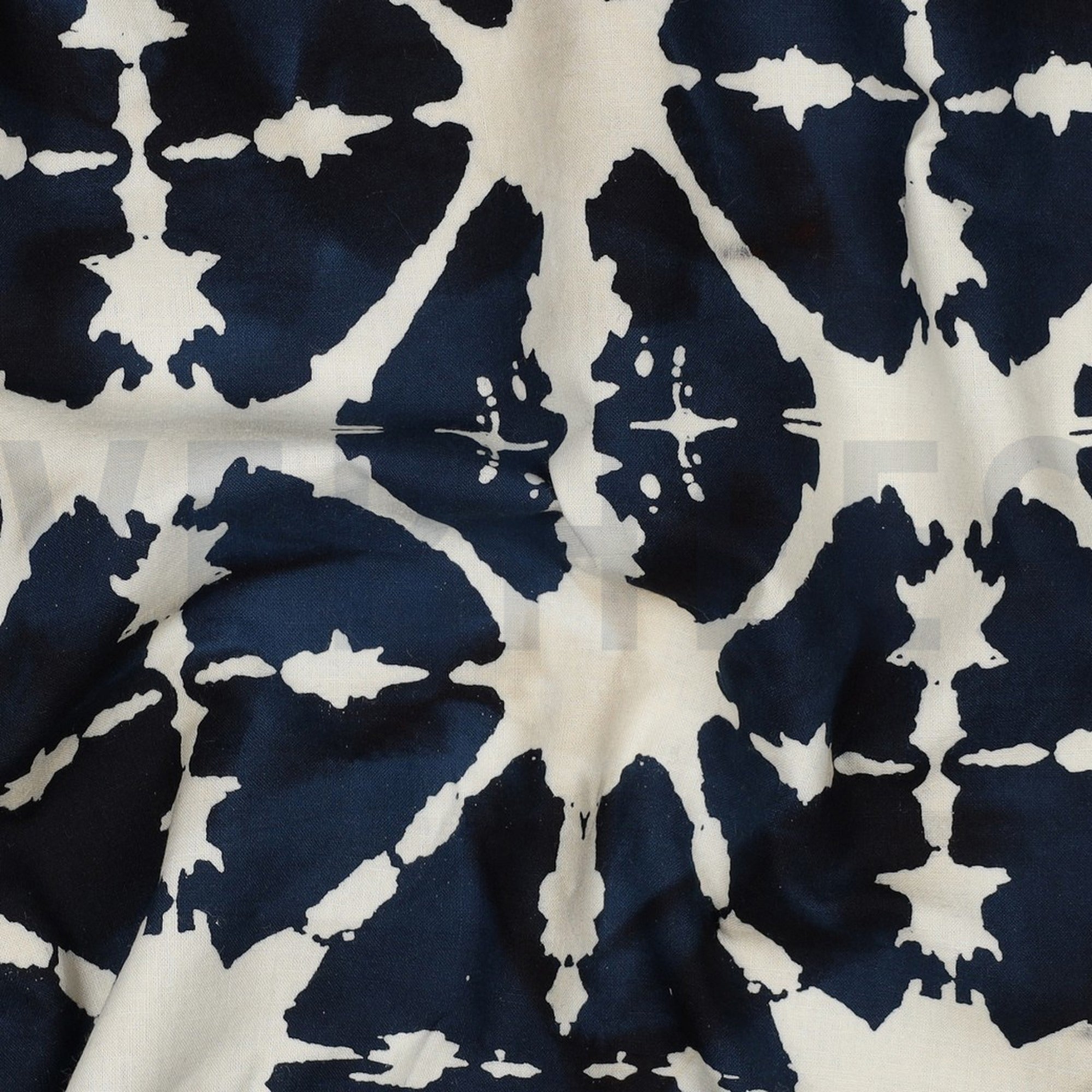 Batik Handcrafted Cotton Dressmaking Fabric - Navy Star – Lullabee Fabrics
