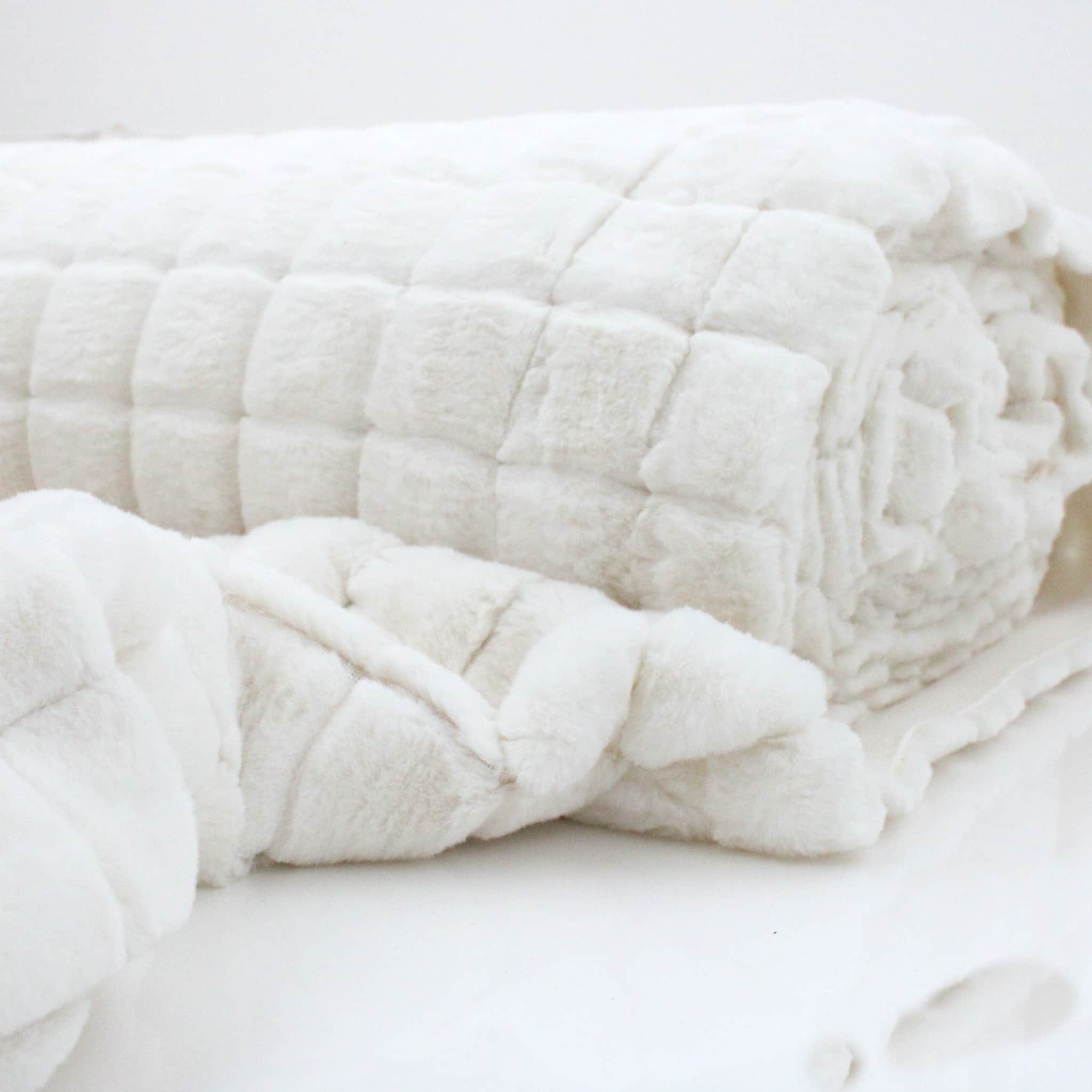 Blocks Faux Fur Jacketing & Coating - Ivory – Lullabee Fabrics