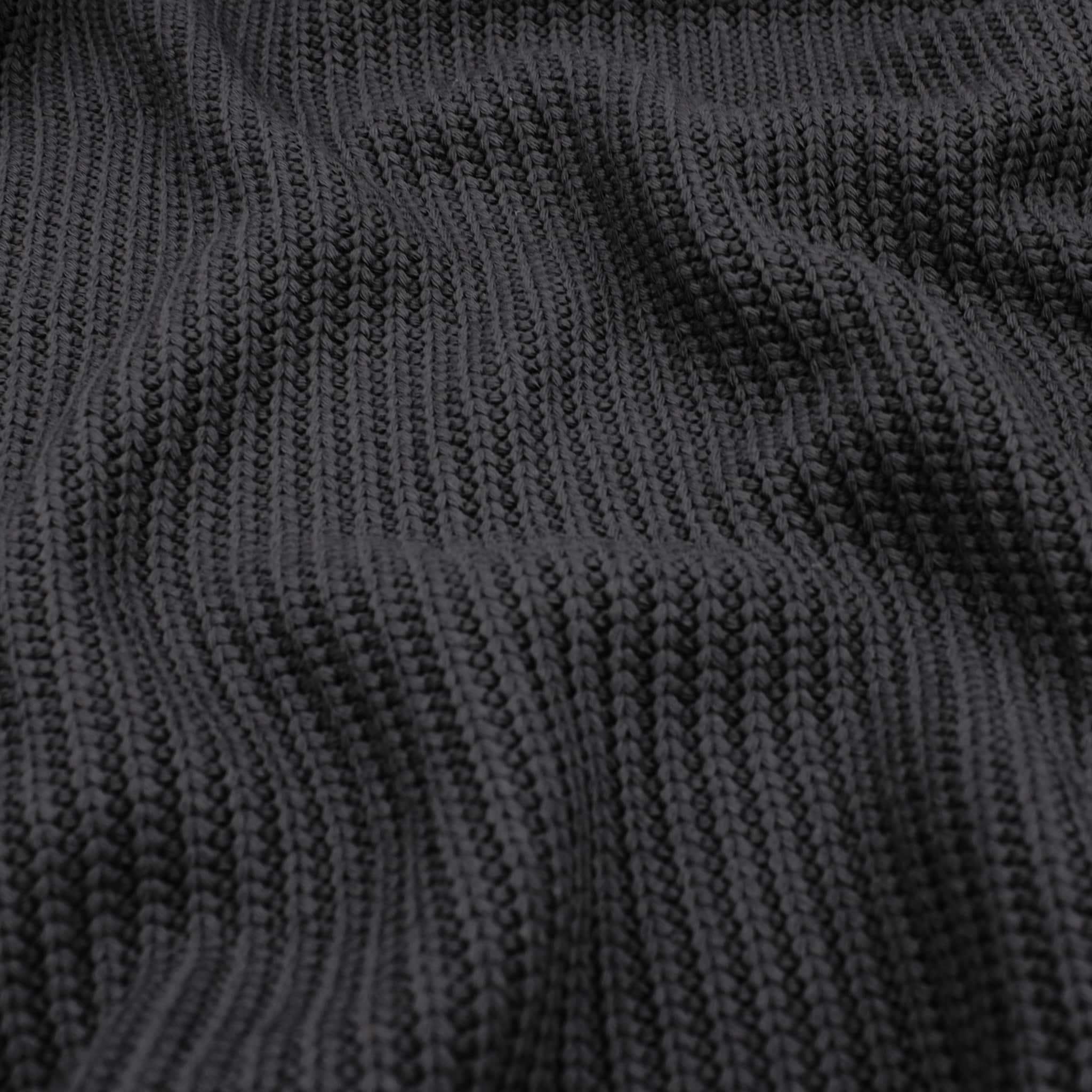 Carly Thick Cotton Knitted Jumper Sweater - Cable Black – Lullabee Fabrics