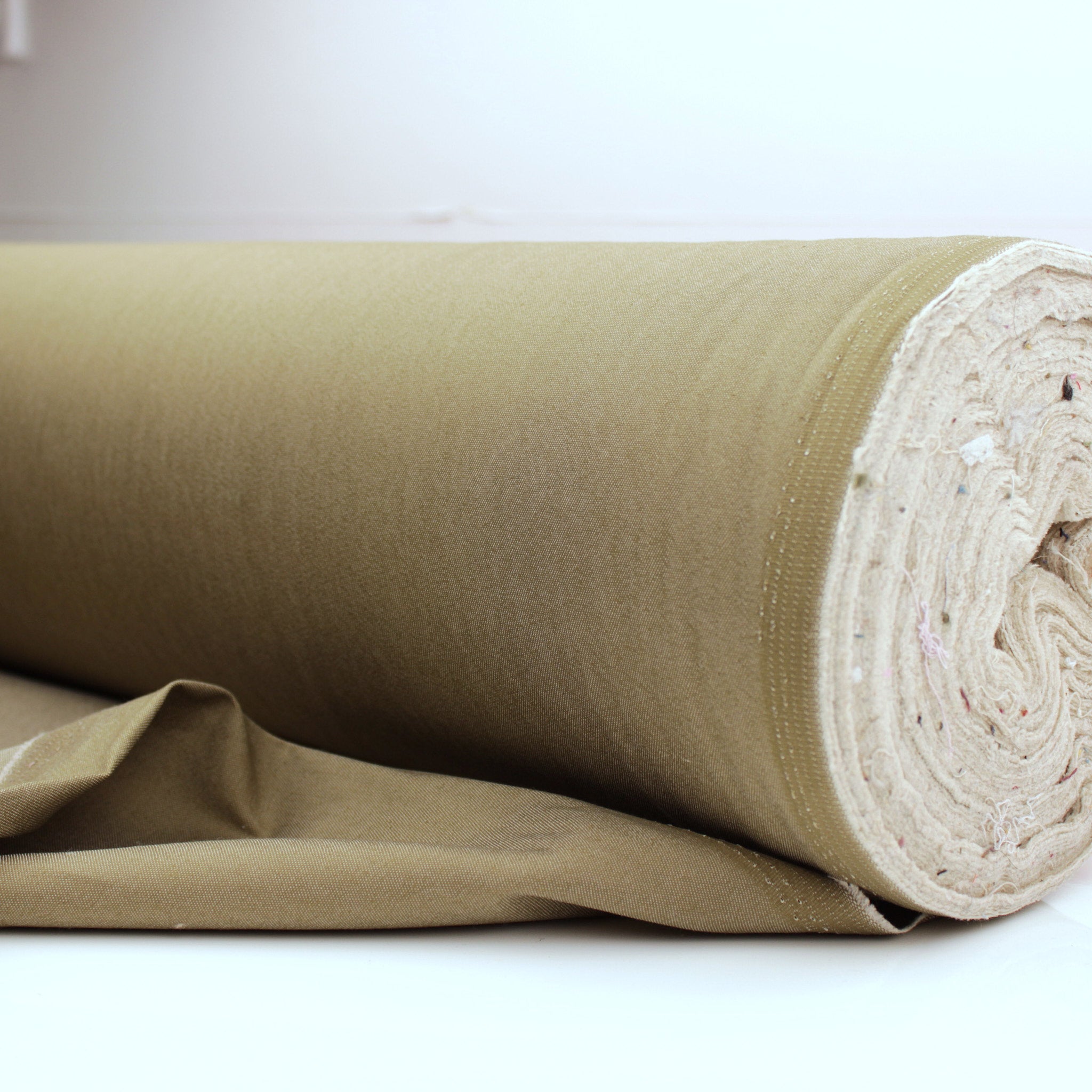 Coloured Cotton 7 oz Stretch Denim - Khaki – Lullabee Fabrics