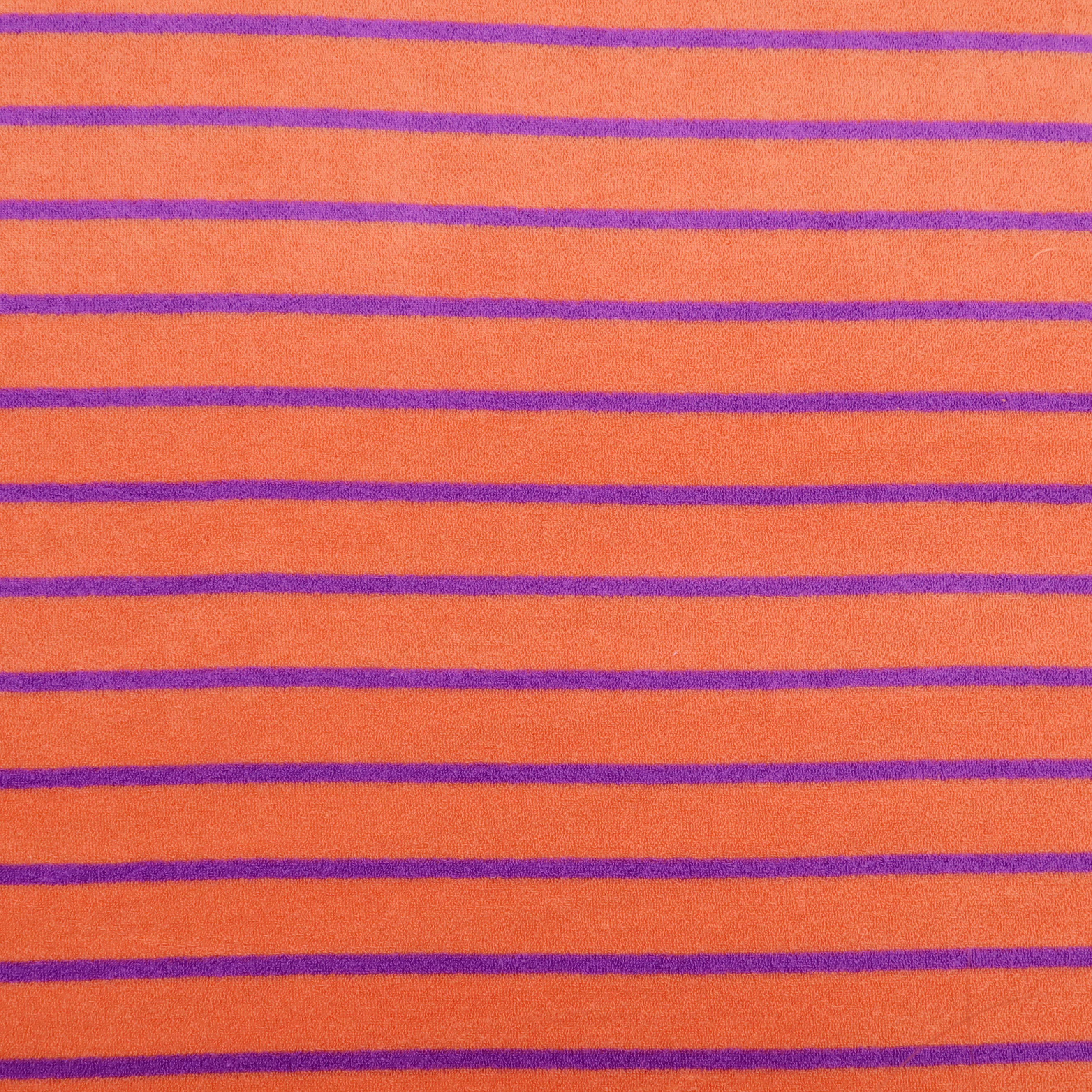 Cotton TerryCloth Towelling Yarn Dyed Stripes Absorbent Fabric - Orang ...