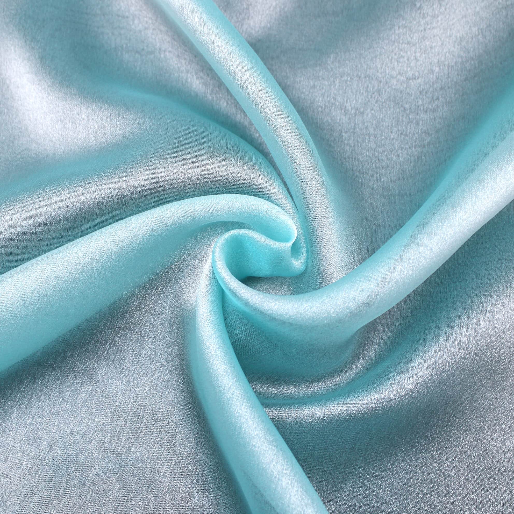 Crystal Glitter Sheer Organza - Aqua – Lullabee Fabrics