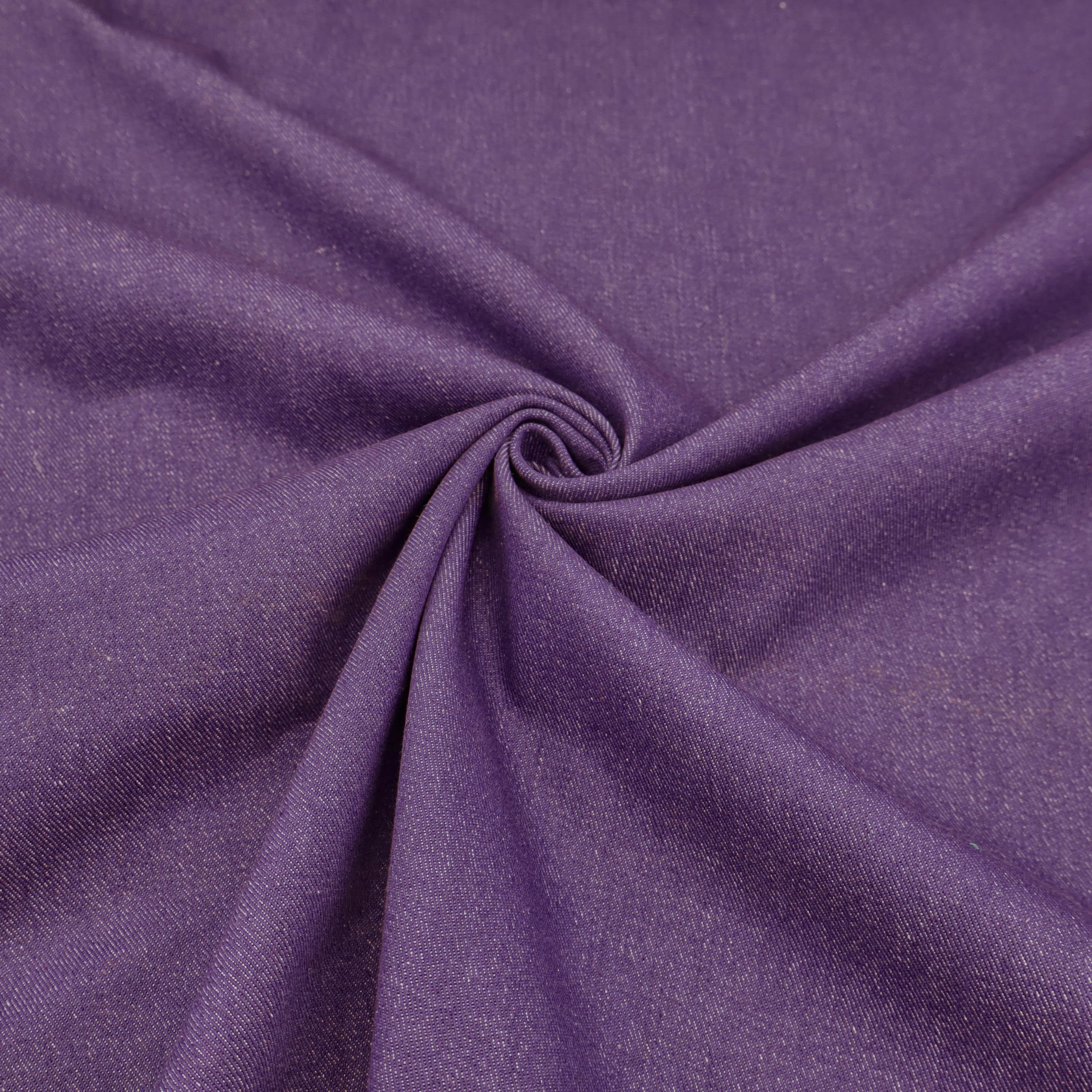 Denim 10 oz Pure Cotton Jacketing Dressmaking Fabric - Purple ...