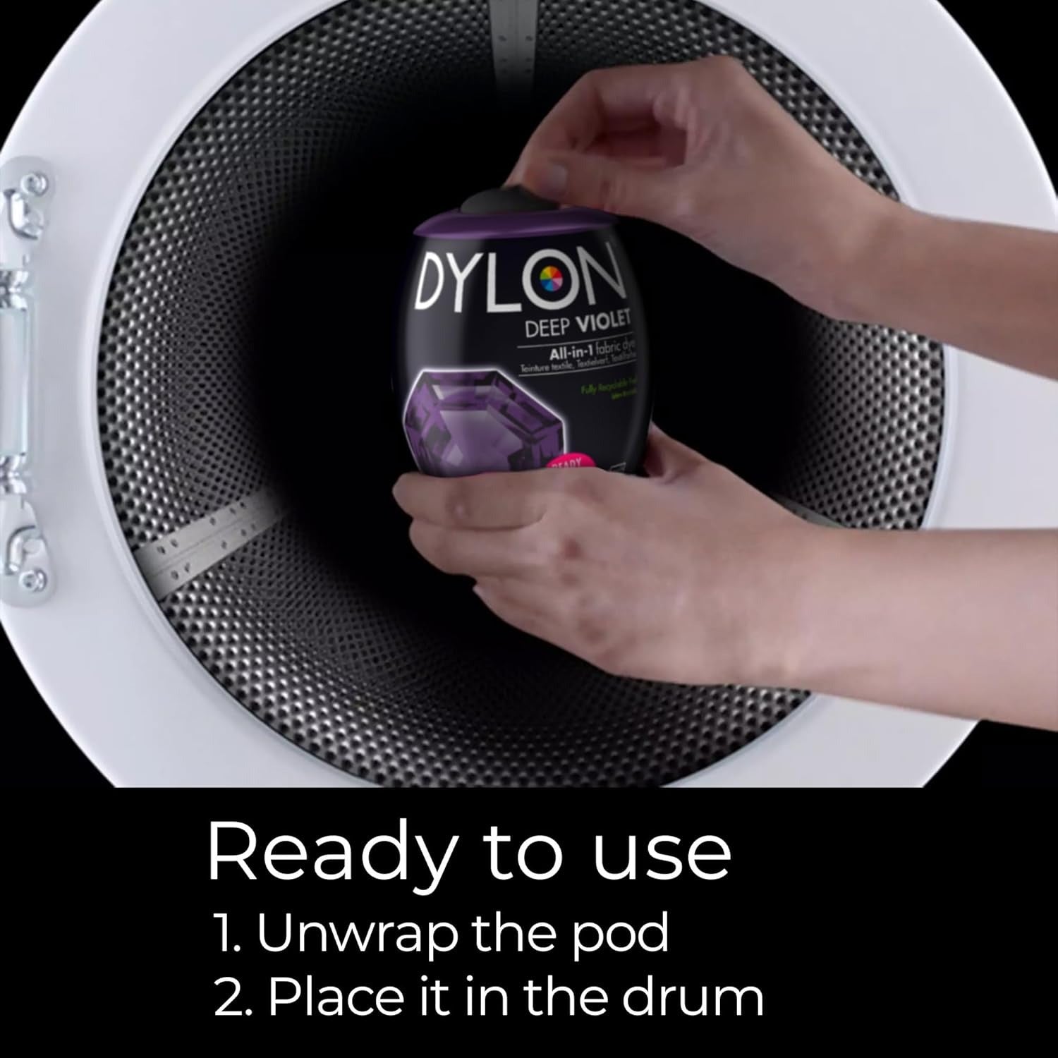 Dylon Washing Machine Fabric Dye Pods: Restore & Revive Clothes - Deep ...