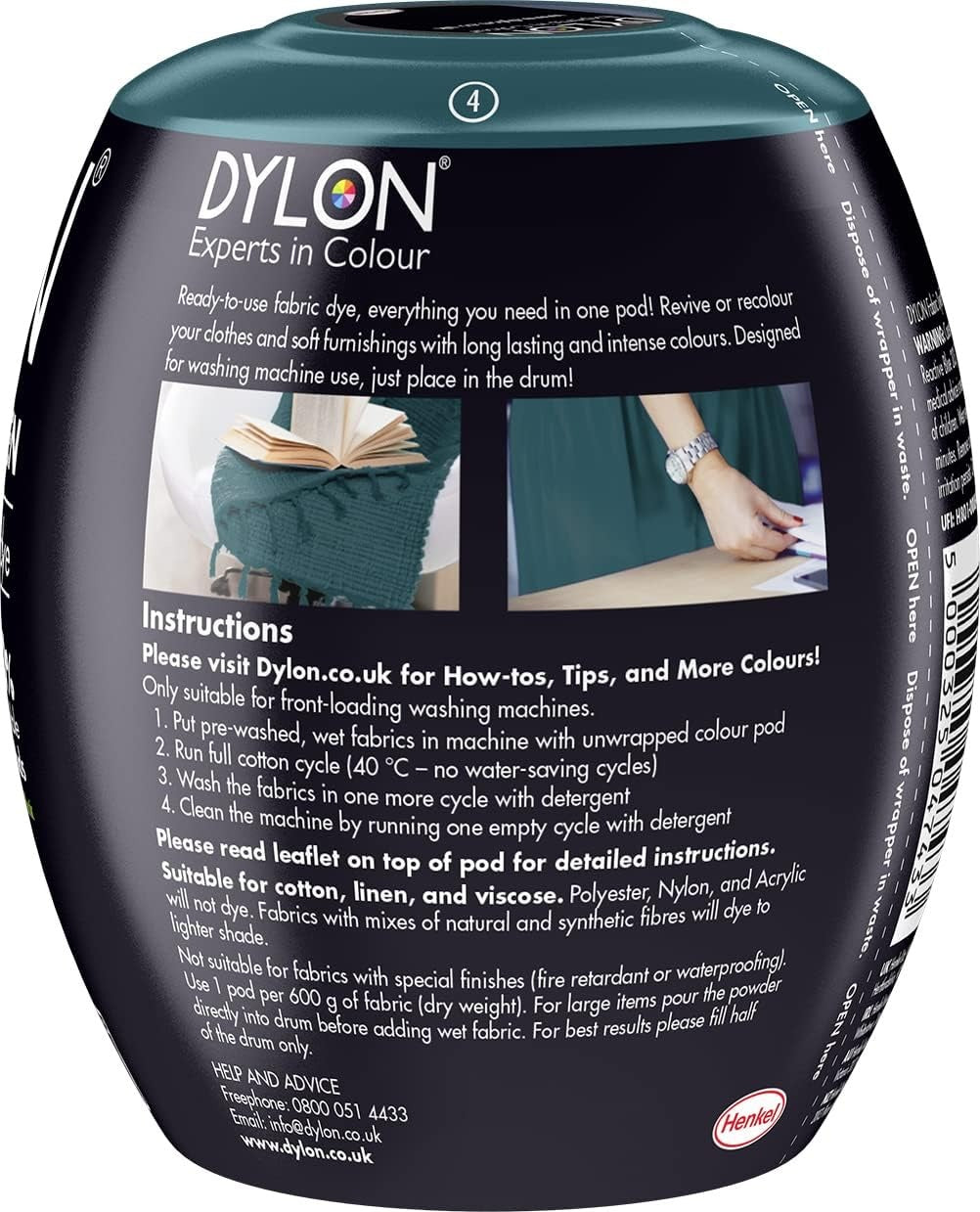 Dylon Washing Machine Fabric Dye Pods: Restore & Revive Clothes - Emer ...