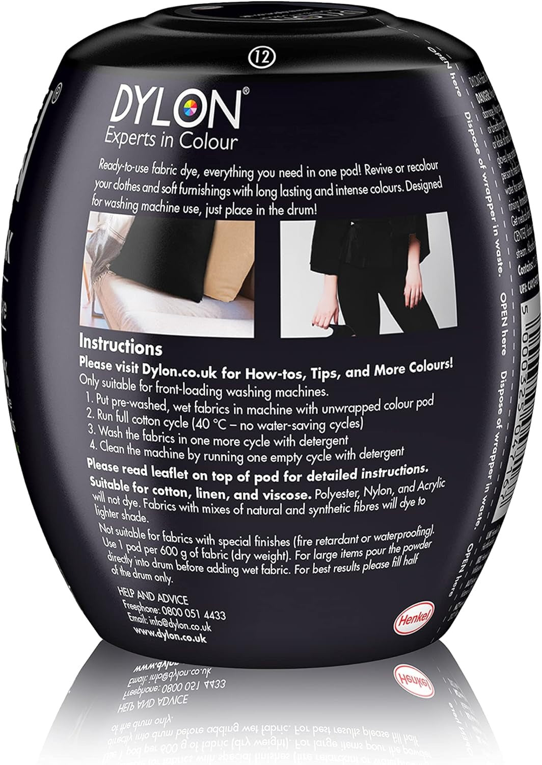 Dylon Washing Machine Fabric Dye Pods: Restore & Revive Clothes - Inte ...