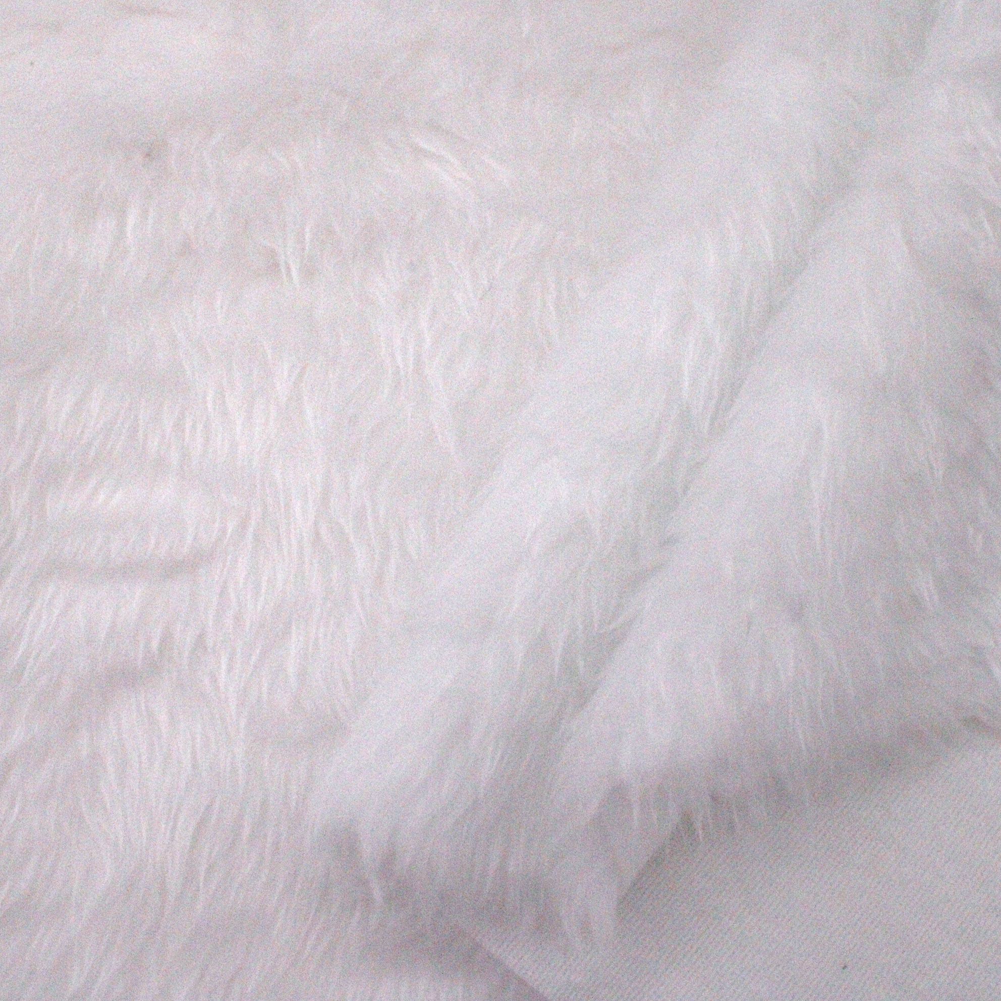 Faux Fur Soft Short Pile Fabric - White – Lullabee Fabrics