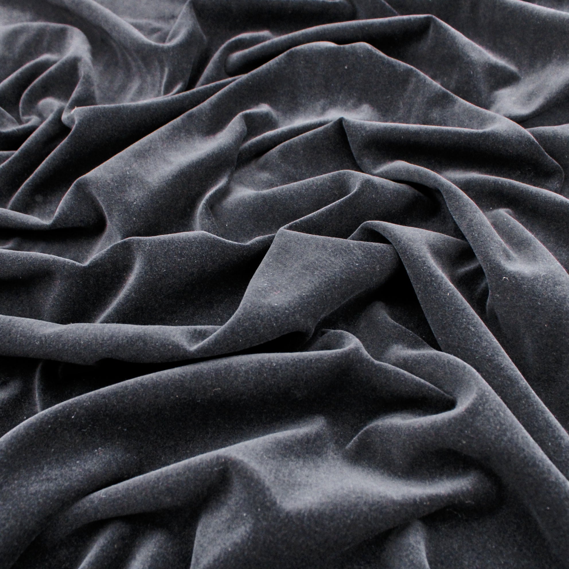 Genoa Pure 100% Cotton Velvet Upholstery Fabric - Black – Lullabee Fabrics