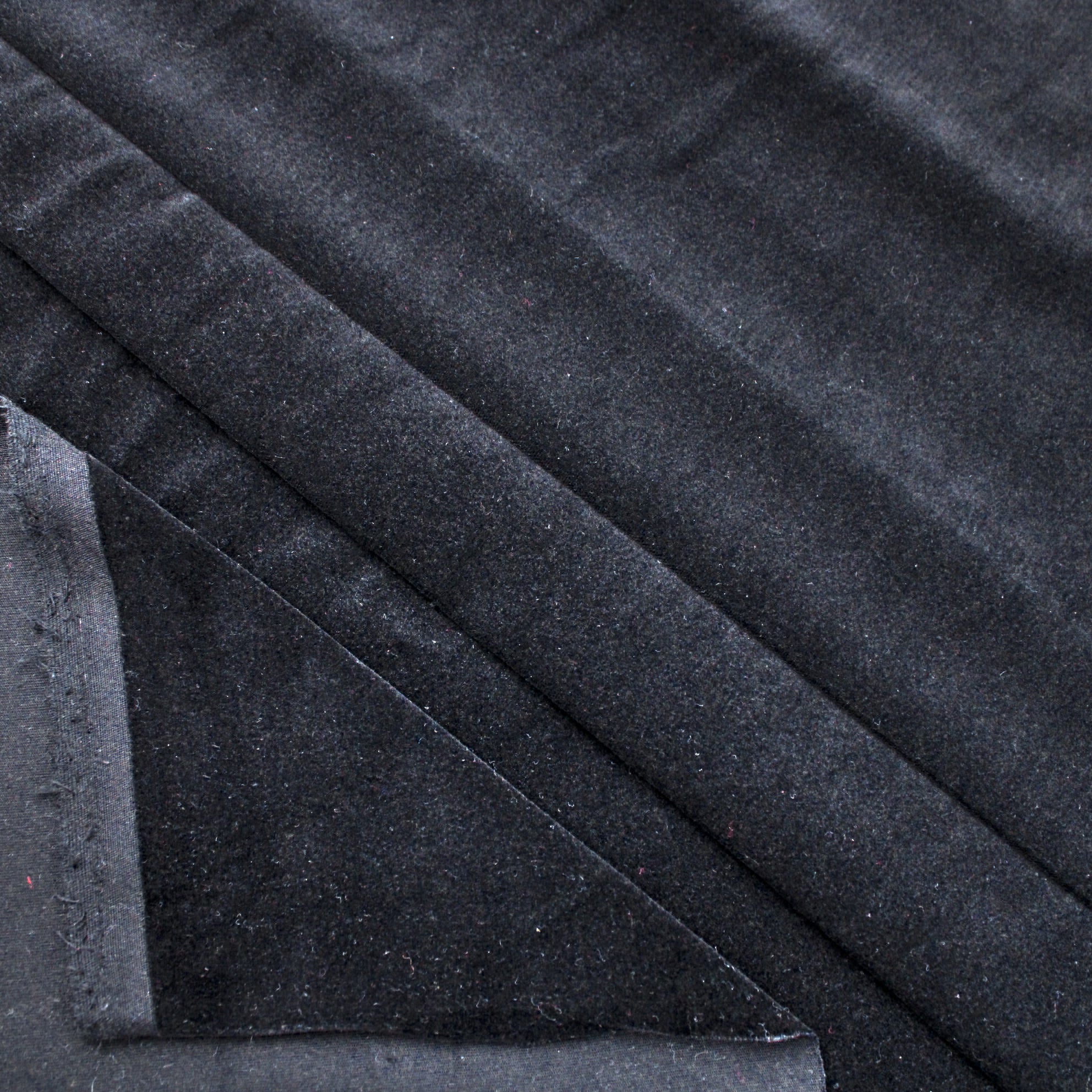 Genoa Pure 100% Cotton Velvet Upholstery Fabric - Black – Lullabee Fabrics