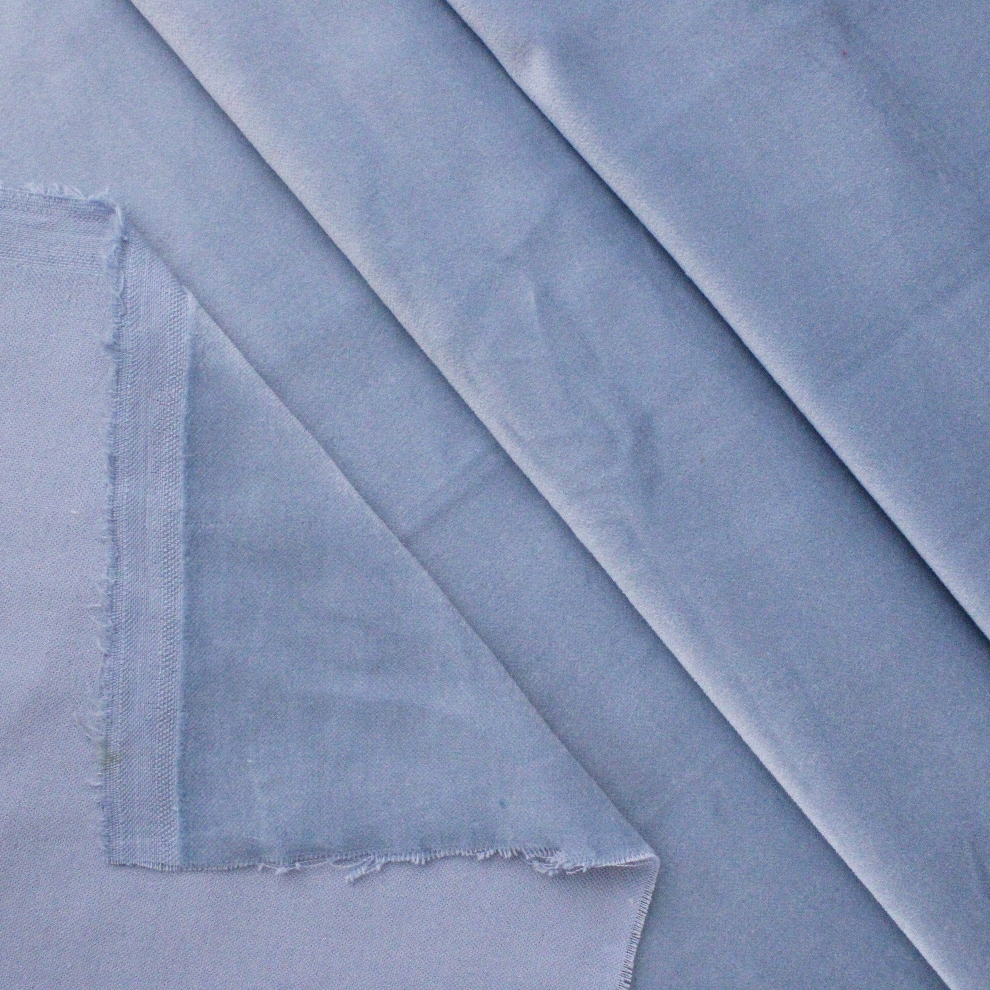 Genoa Pure 100% Cotton Velvet Upholstery Fabric - Blue – Lullabee Fabrics