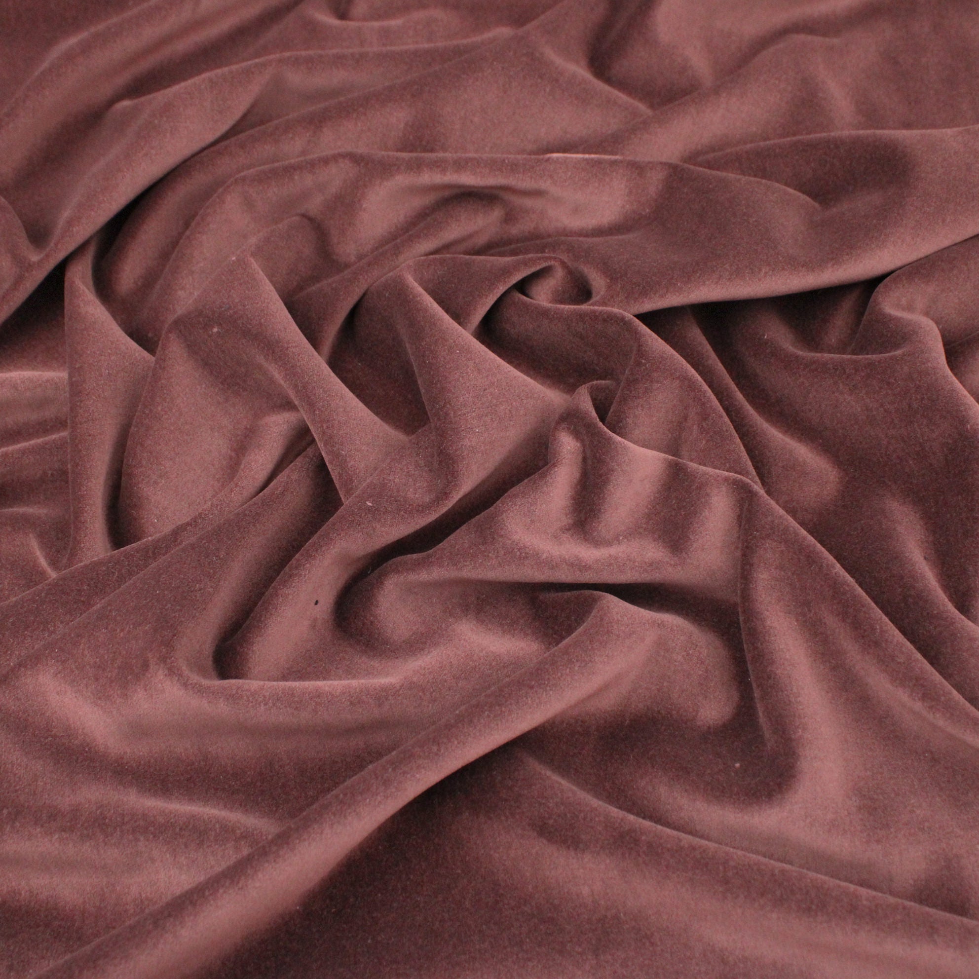 Genoa Pure 100% Cotton Velvet Upholstery Fabric - Chocolate – Lullabee ...