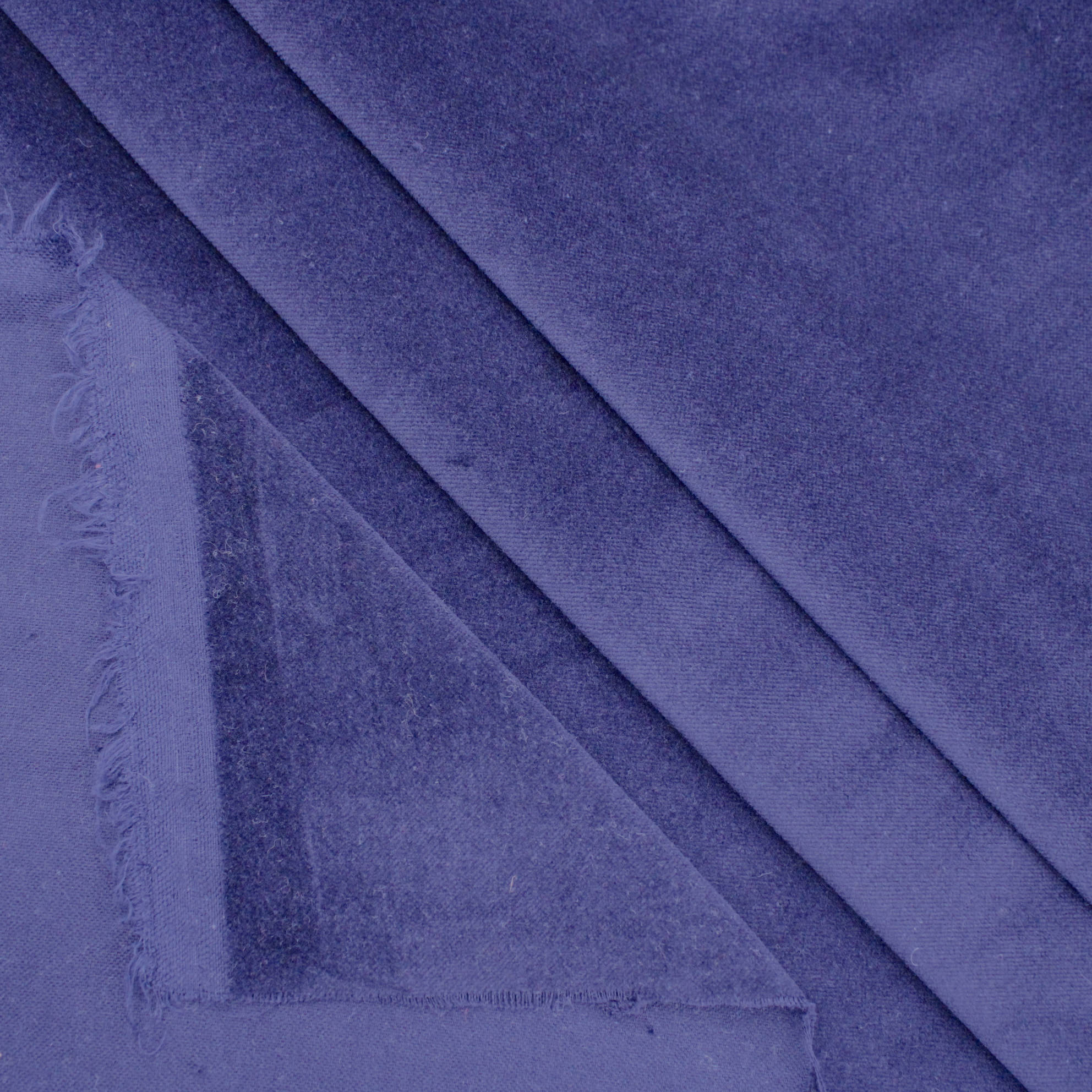 Genoa Pure 100% Cotton Velvet Upholstery Fabric - Navy – Lullabee Fabrics