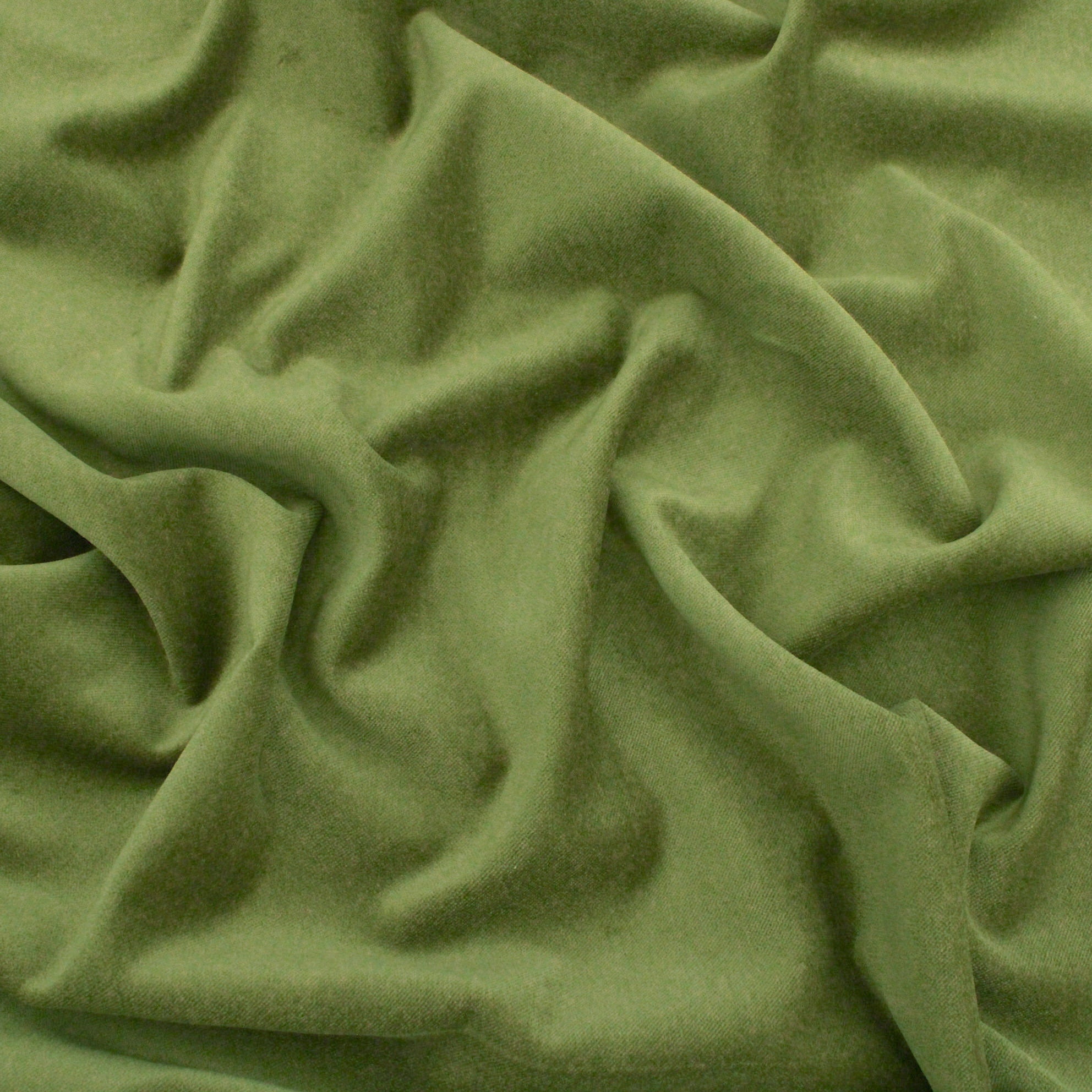 Genoa Pure 100% Cotton Velvet Upholstery Fabric - Olive – Lullabee Fabrics
