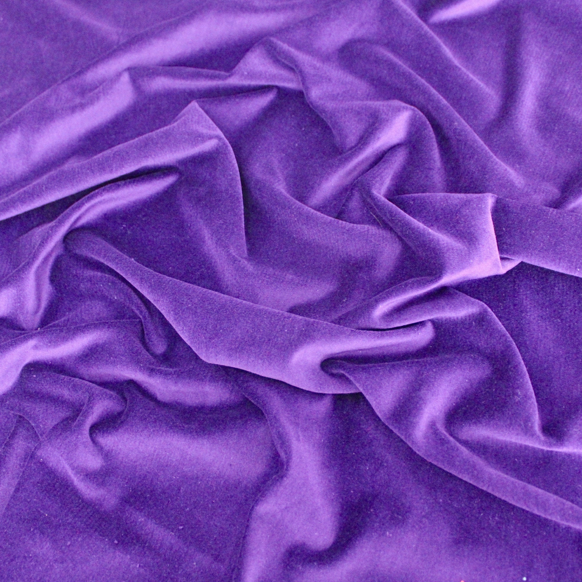 Genoa Pure 100% Cotton Velvet Upholstery Fabric - Orchid Purple ...