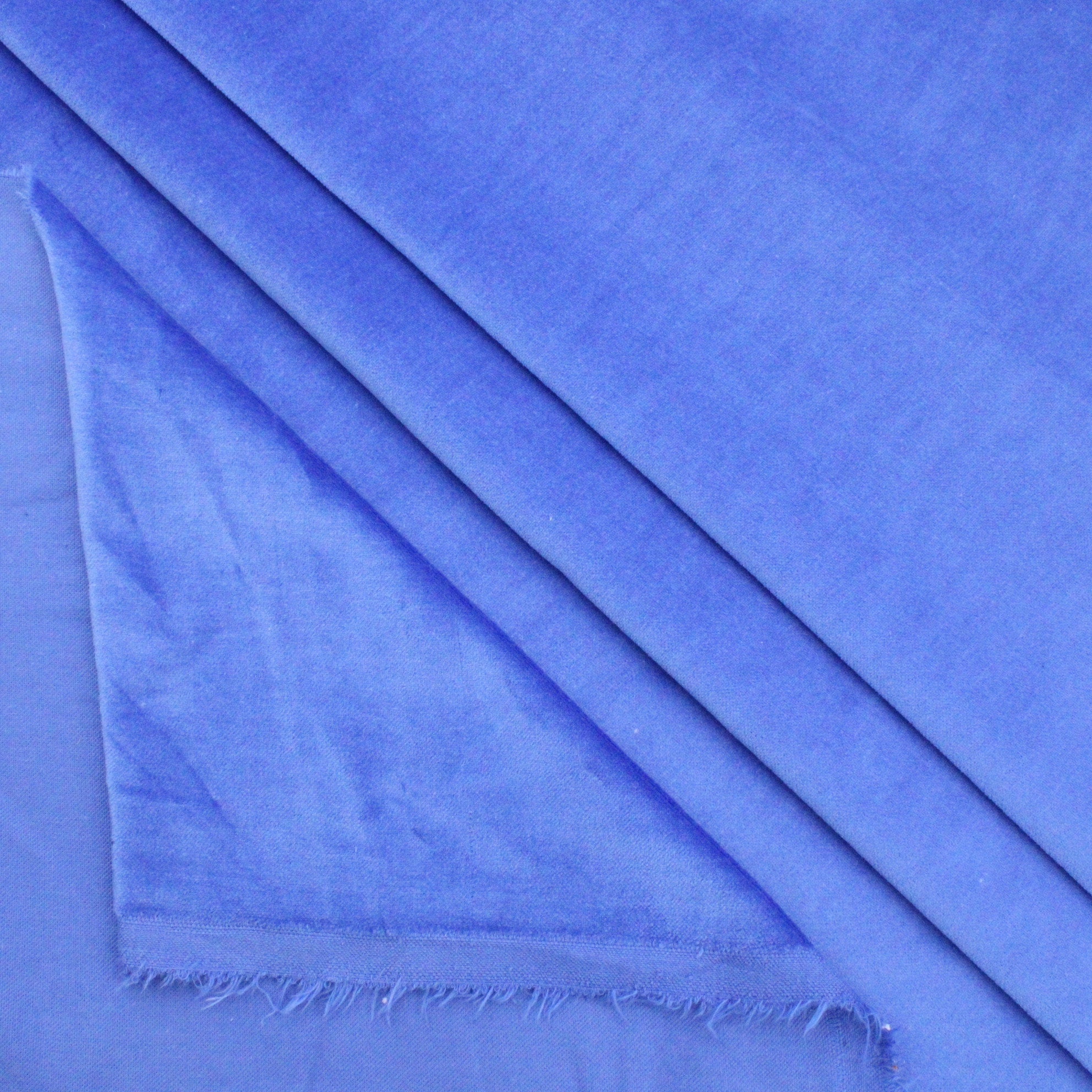 Genoa Pure 100% Cotton Velvet Upholstery Fabric - Royal Blue – Lullabee ...