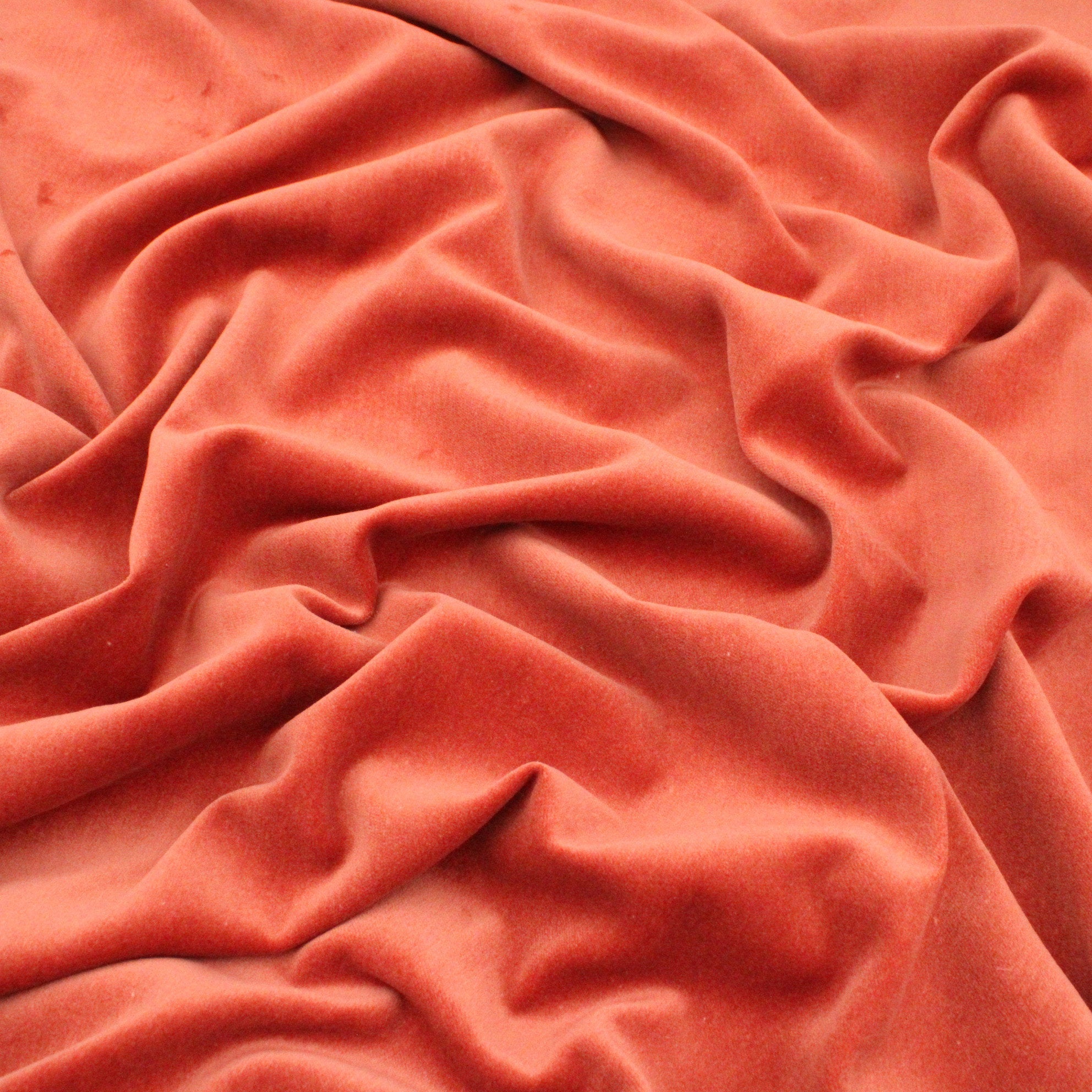 Genoa Pure 100% Cotton Velvet Upholstery Fabric - Terracotta – Lullabee ...