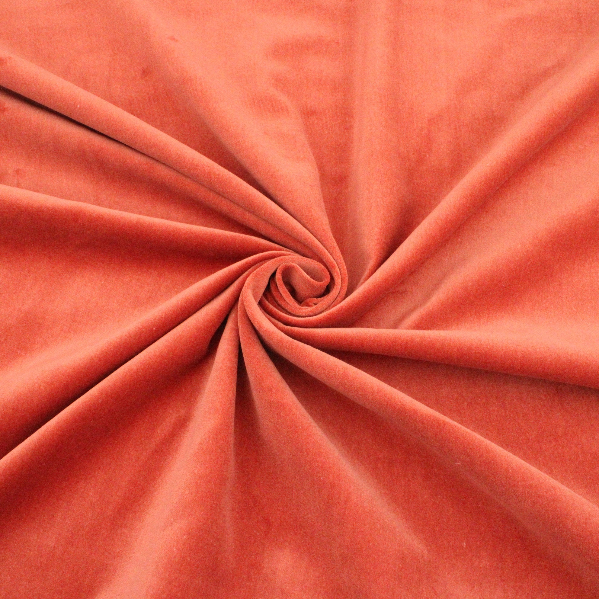 Genoa Pure 100% Cotton Velvet Upholstery Fabric - Terracotta – Lullabee ...