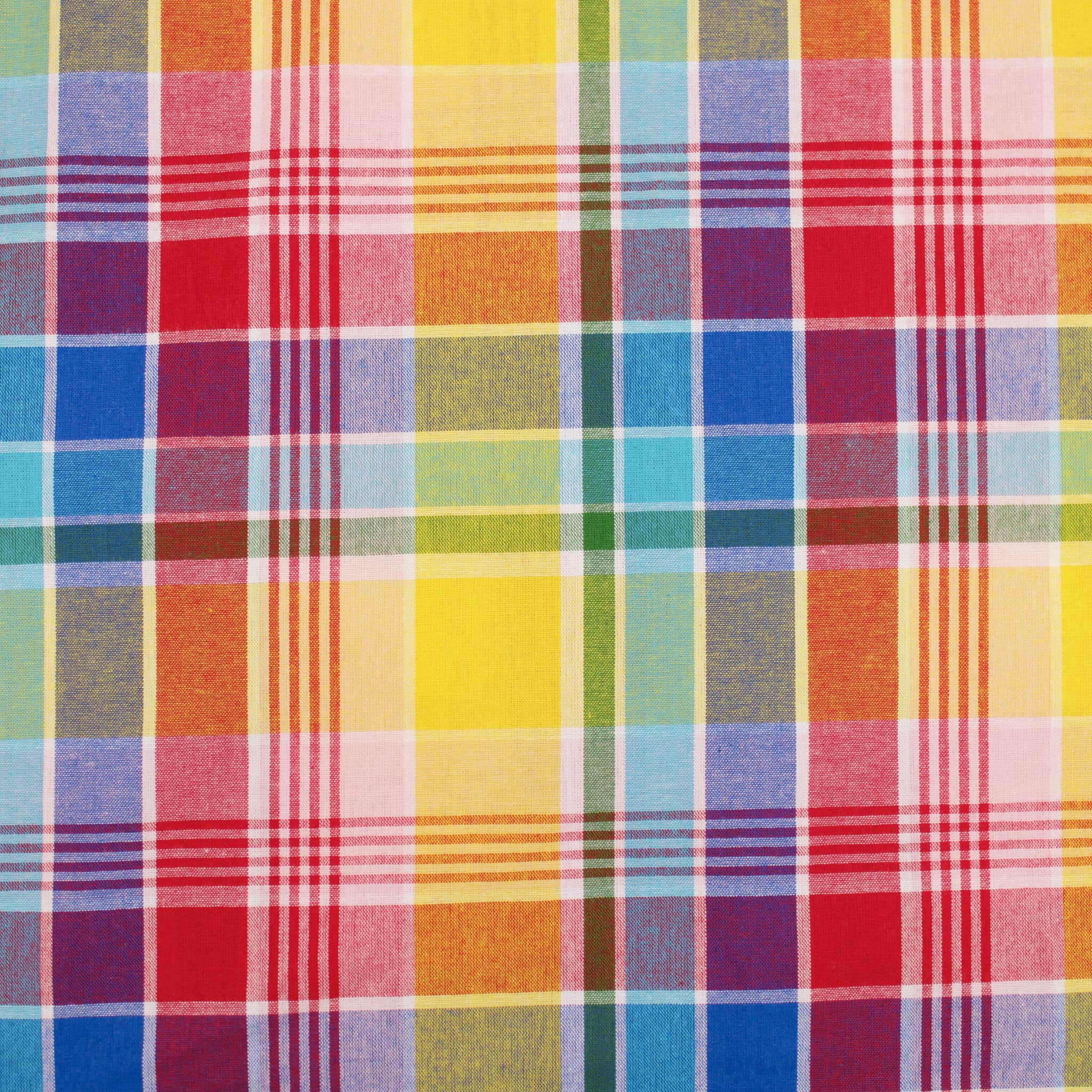 Indian Madras Shirting Cotton Checked Tartan - Caribbean – Lullabee Fabrics