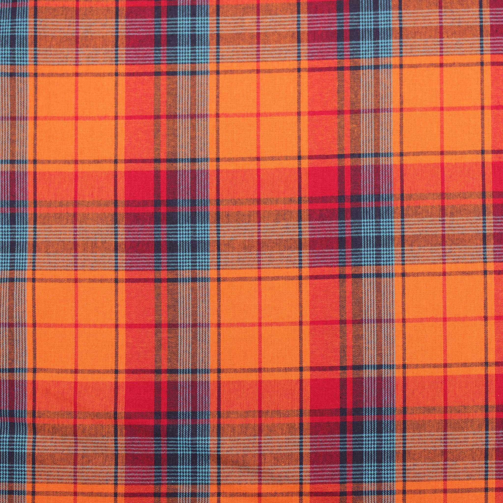 Indian Madras Shirting Cotton Checked Tartan - Moroccan – Lullabee Fabrics