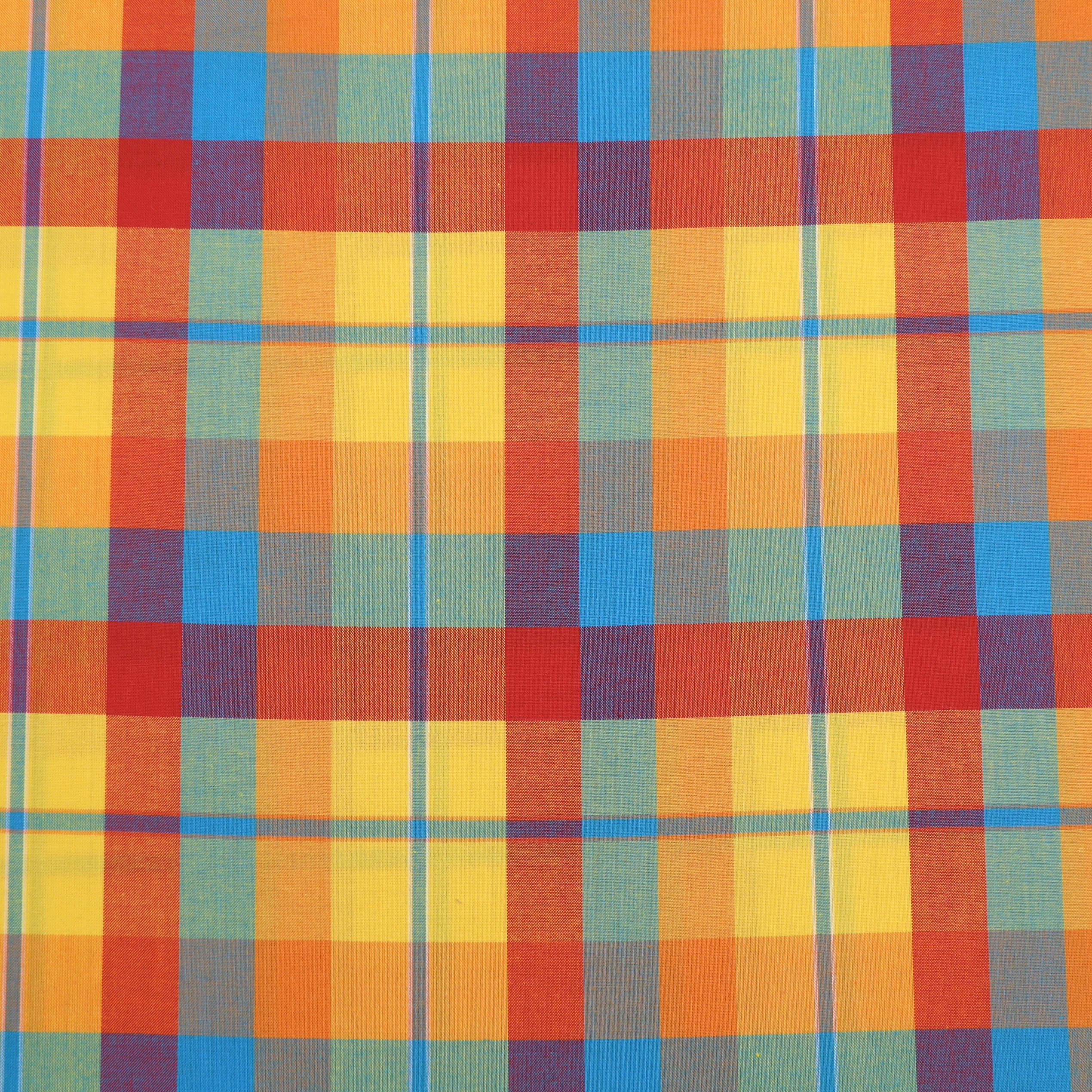 Indian Madras Shirting Cotton Checked Tartan Dressmaking Fabric - Sain ...