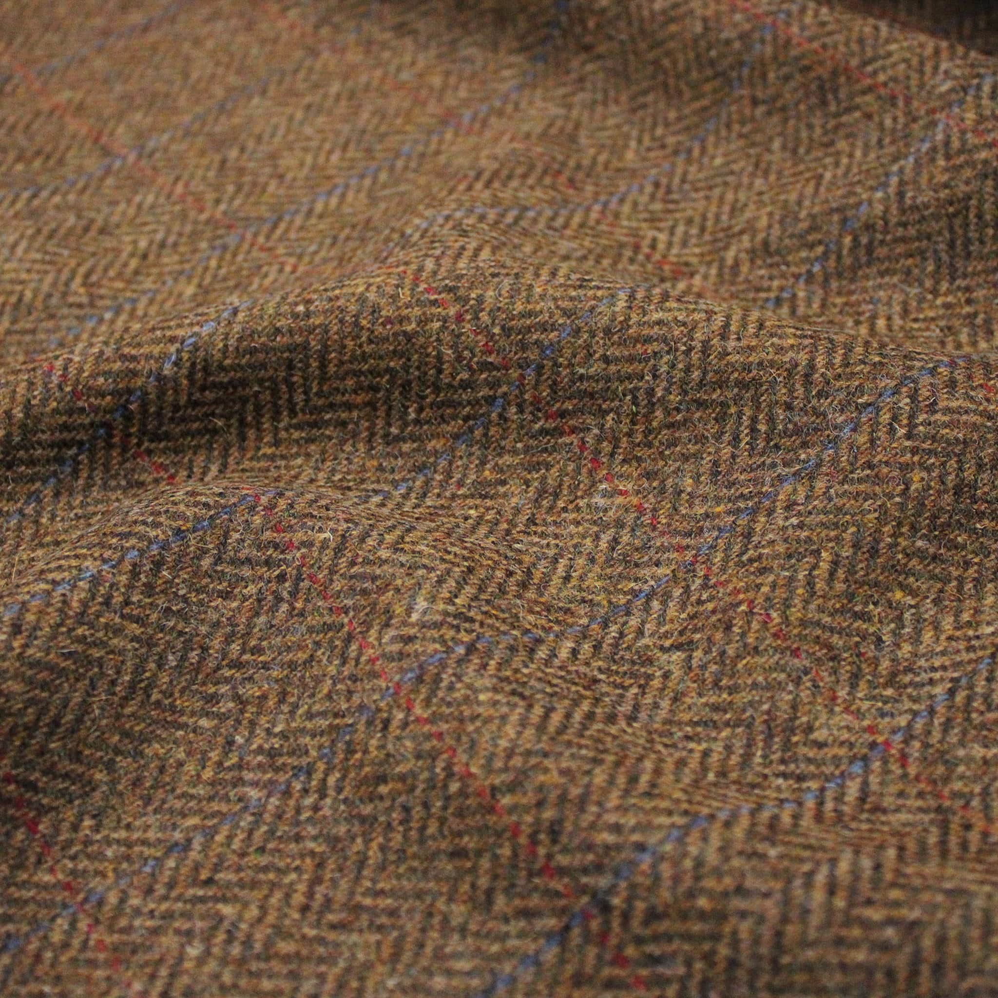 Italian Pure Wool Coating Jacketing and Suiting - Bronze Herringbone C ...