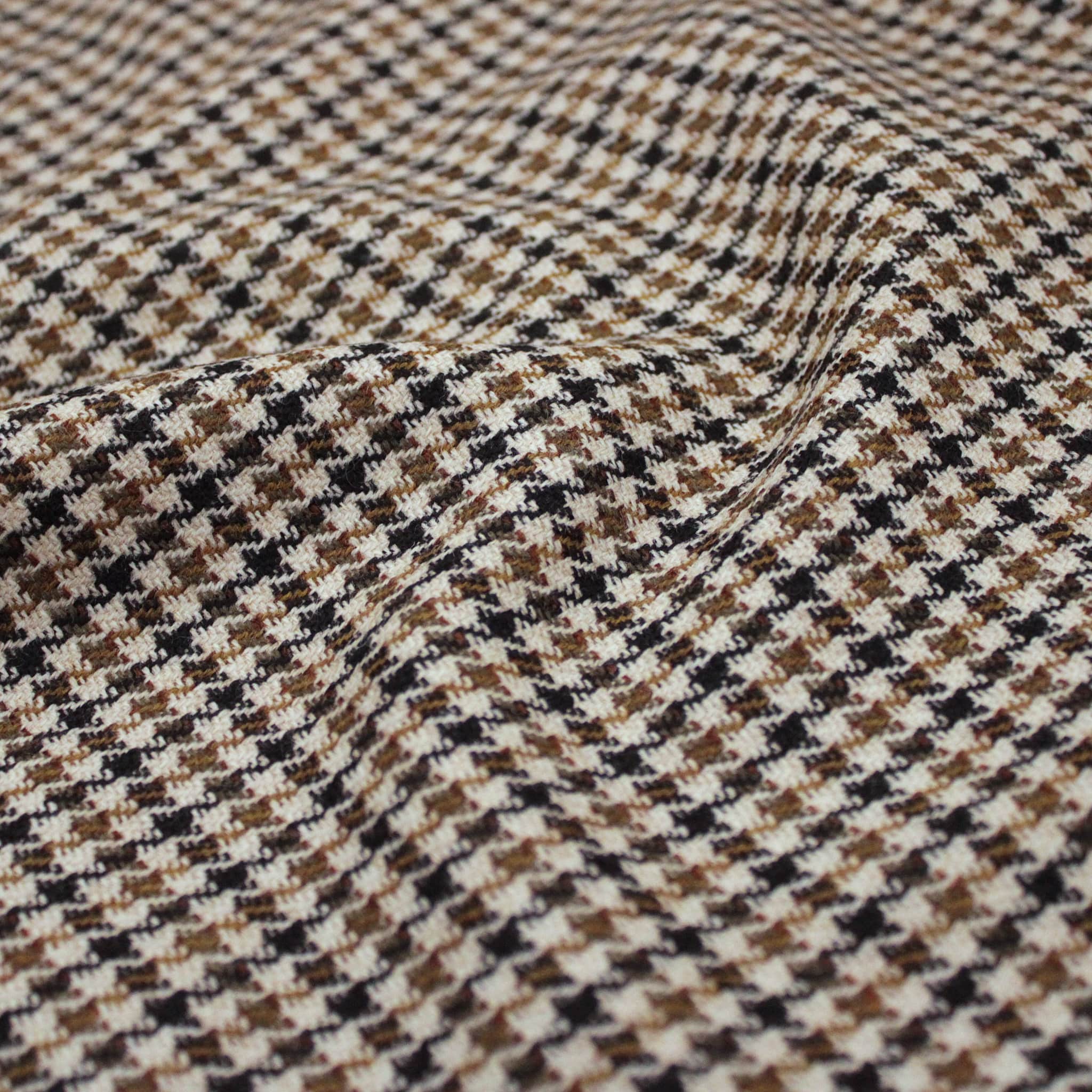 Italian Pure Wool Coating Jacketing and Suiting - Tweed Dogtooth Camel ...