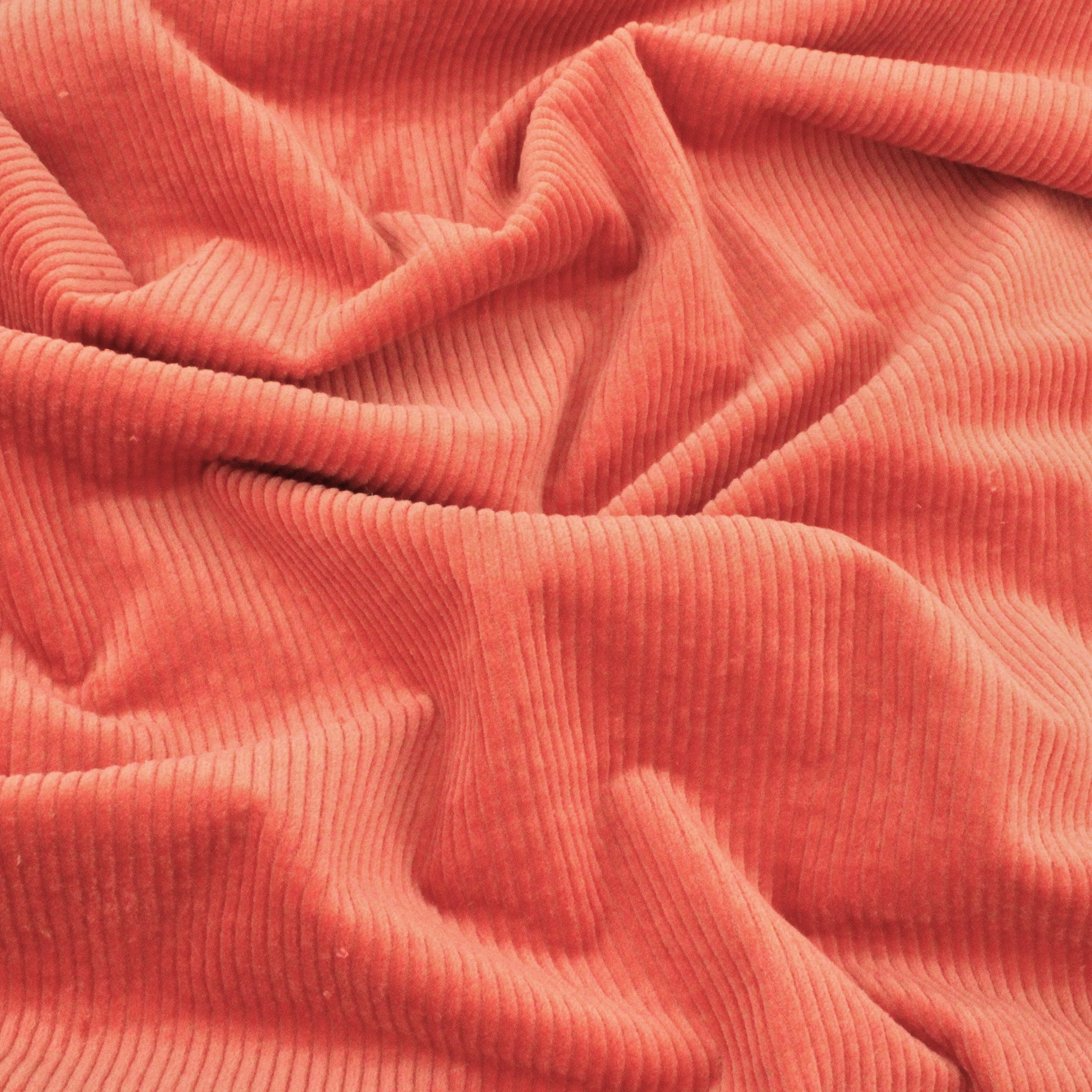 Jumbo 6 Wale Stretch Cotton Corduroy - Flame – Lullabee Fabrics