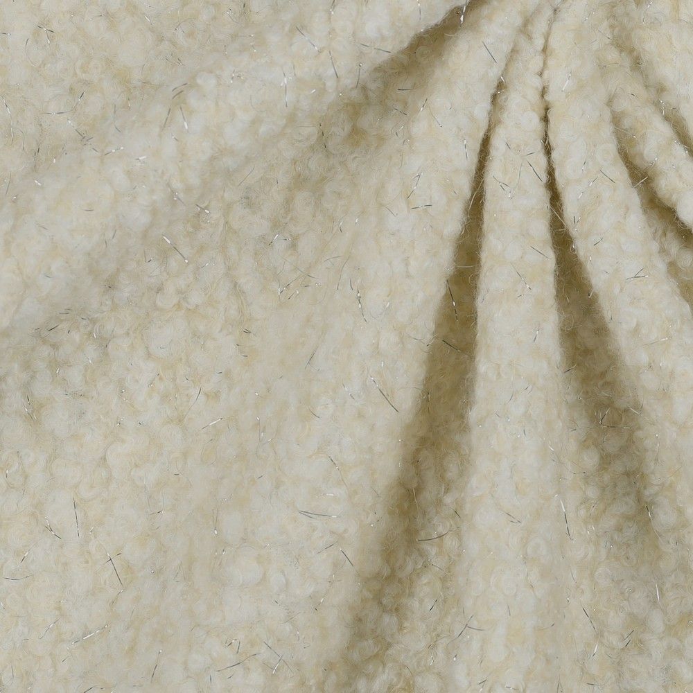Lurex Chunky Boucle Curled Sheep Wool Look - Ecru – Lullabee Fabrics