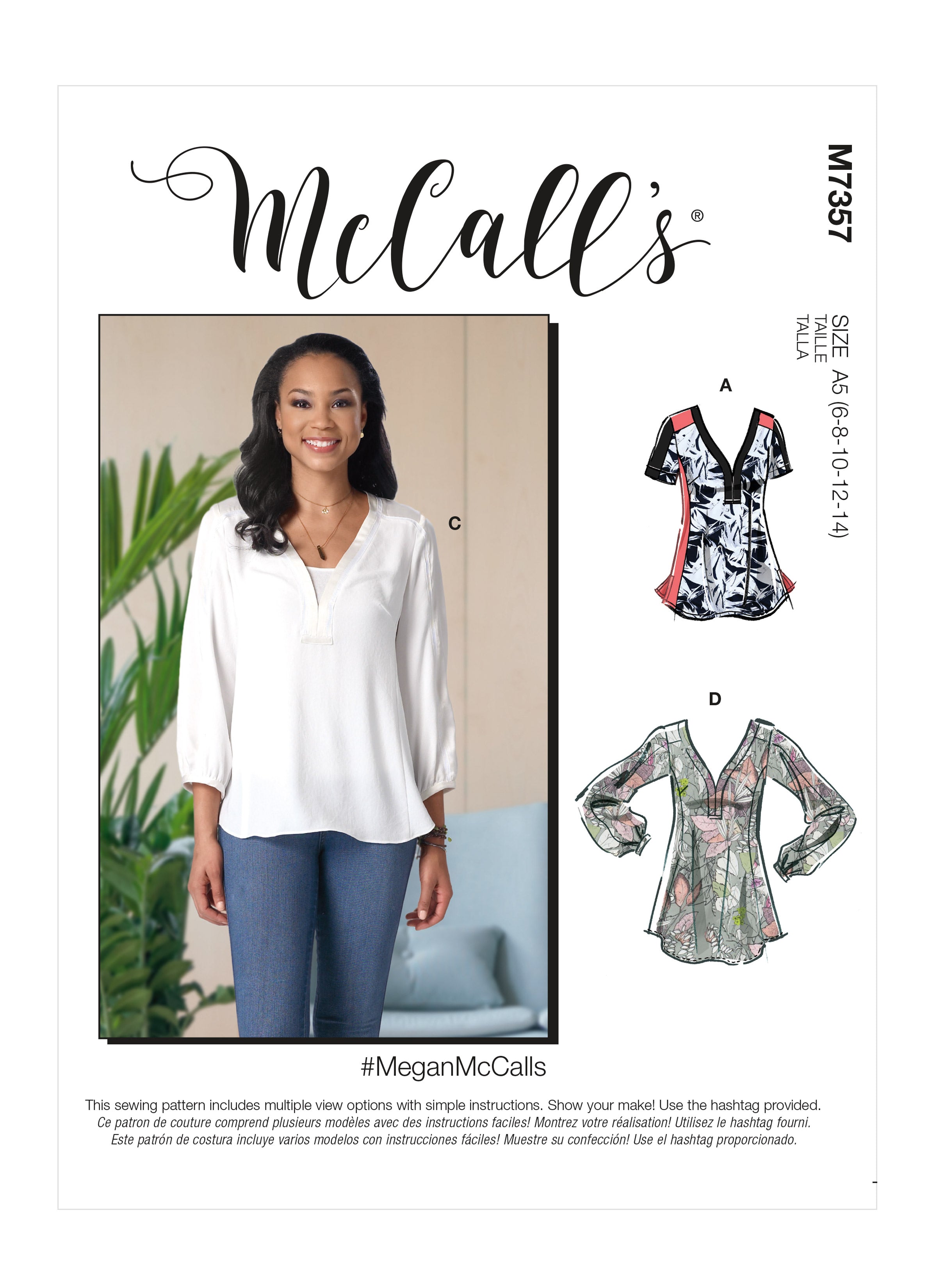 McCall’s Top Sewing Pattern M7357 – Lullabee Fabrics
