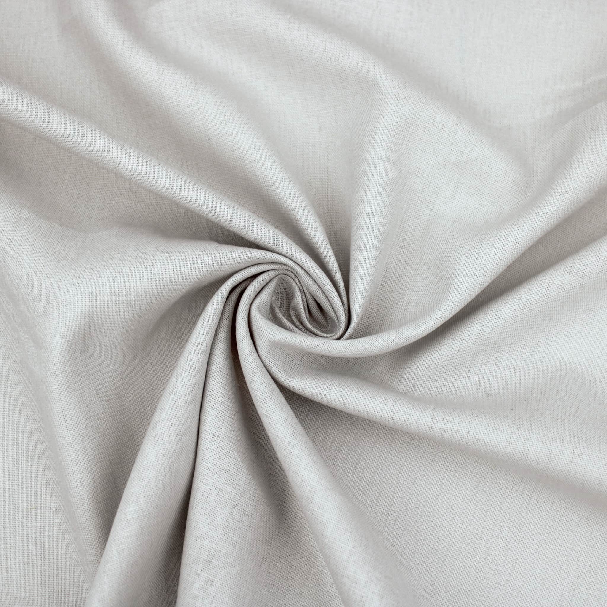 Madras Plain Cotton Linen - Light Grey – Lullabee Fabrics