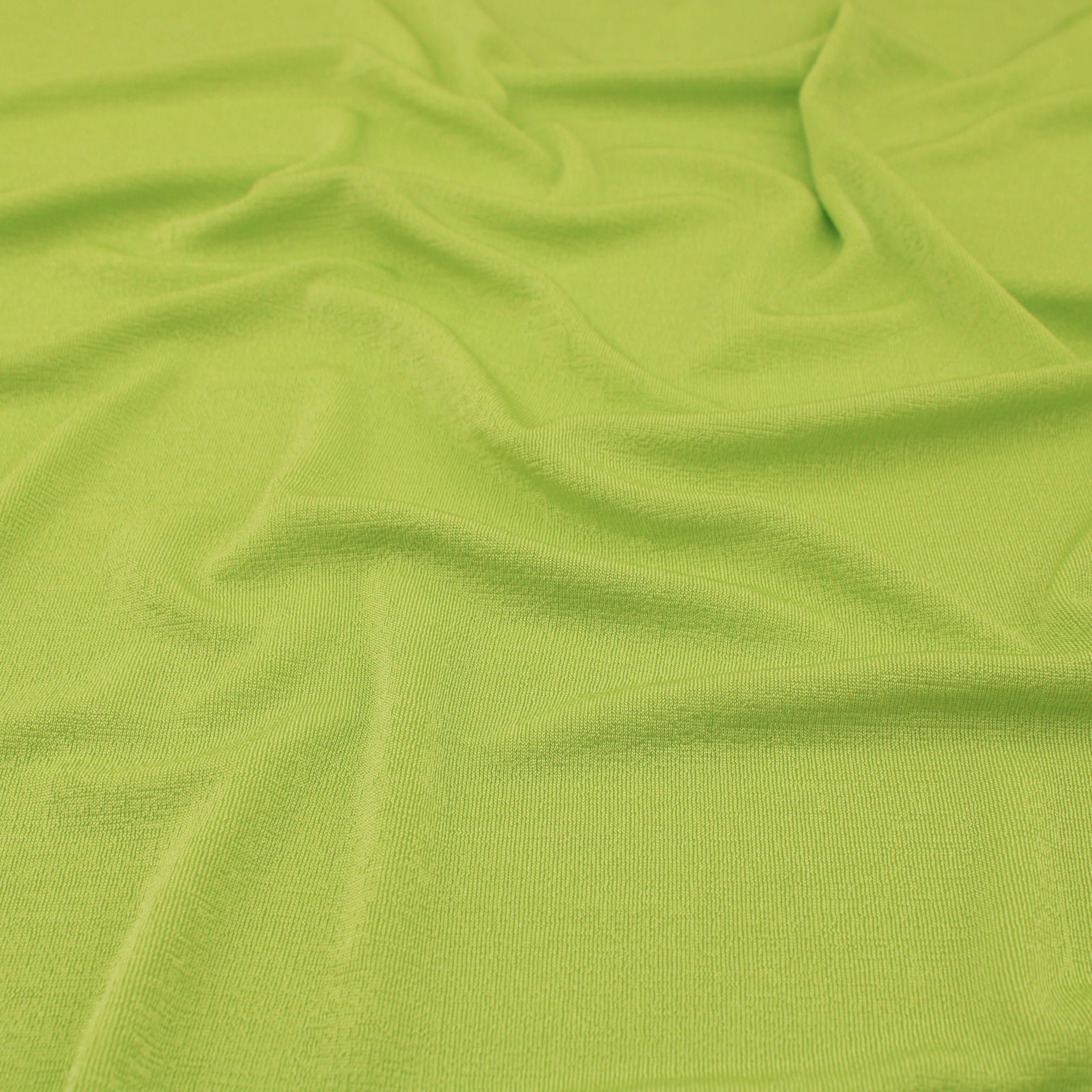 Maxine Slinky Shiny Stretch Textured Jersey Fabric - Flo Green ...