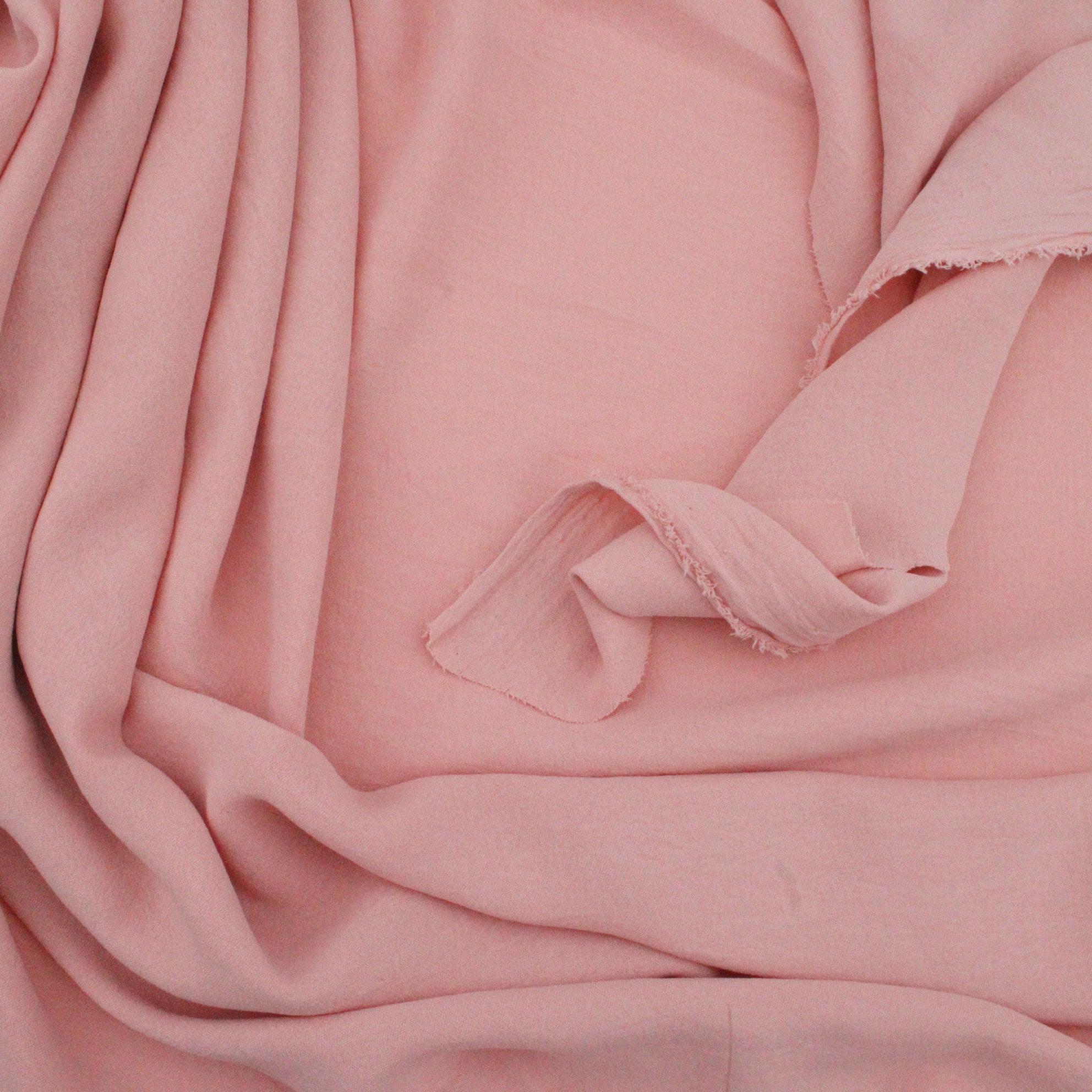 Ocean Crepe Crushed Look Stretch Woven Dressmaking Fabric - Light Rose ...