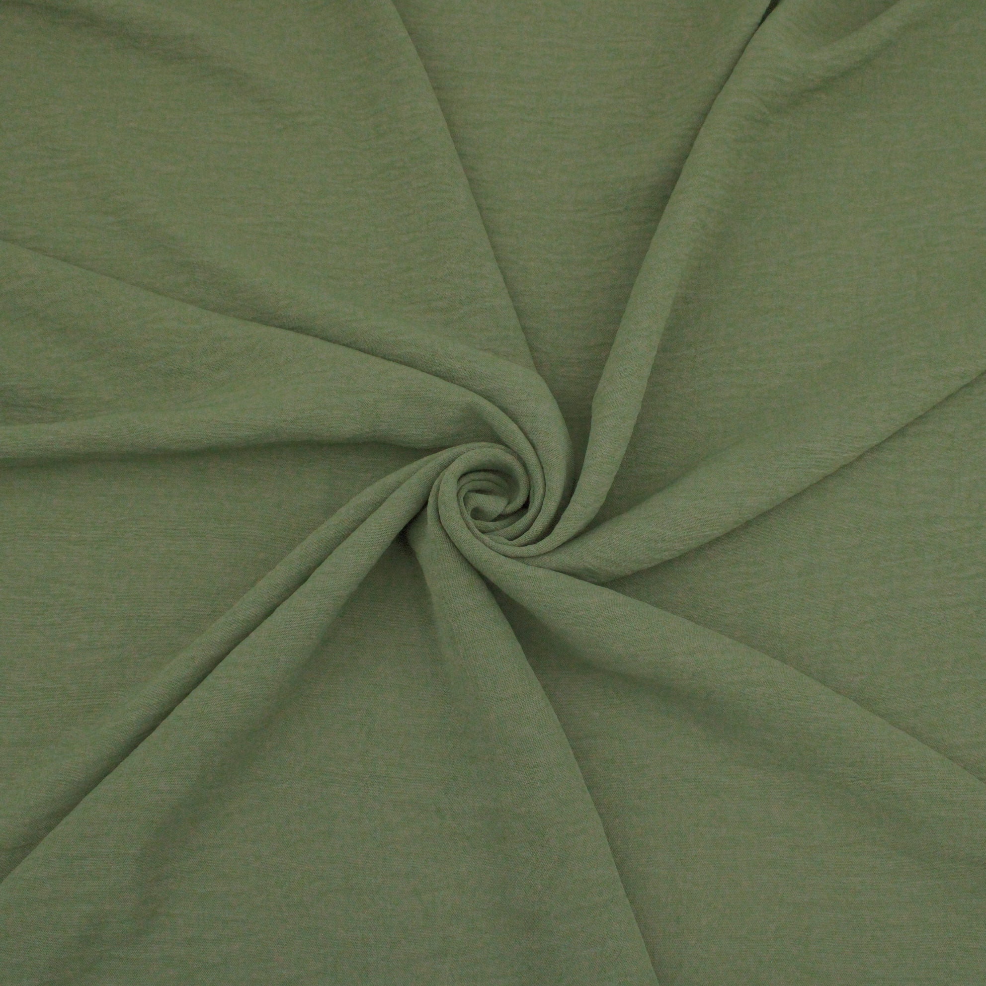 Ocean Crepe Crushed Look Stretch Woven Dressmaking Fabric - Olive ...