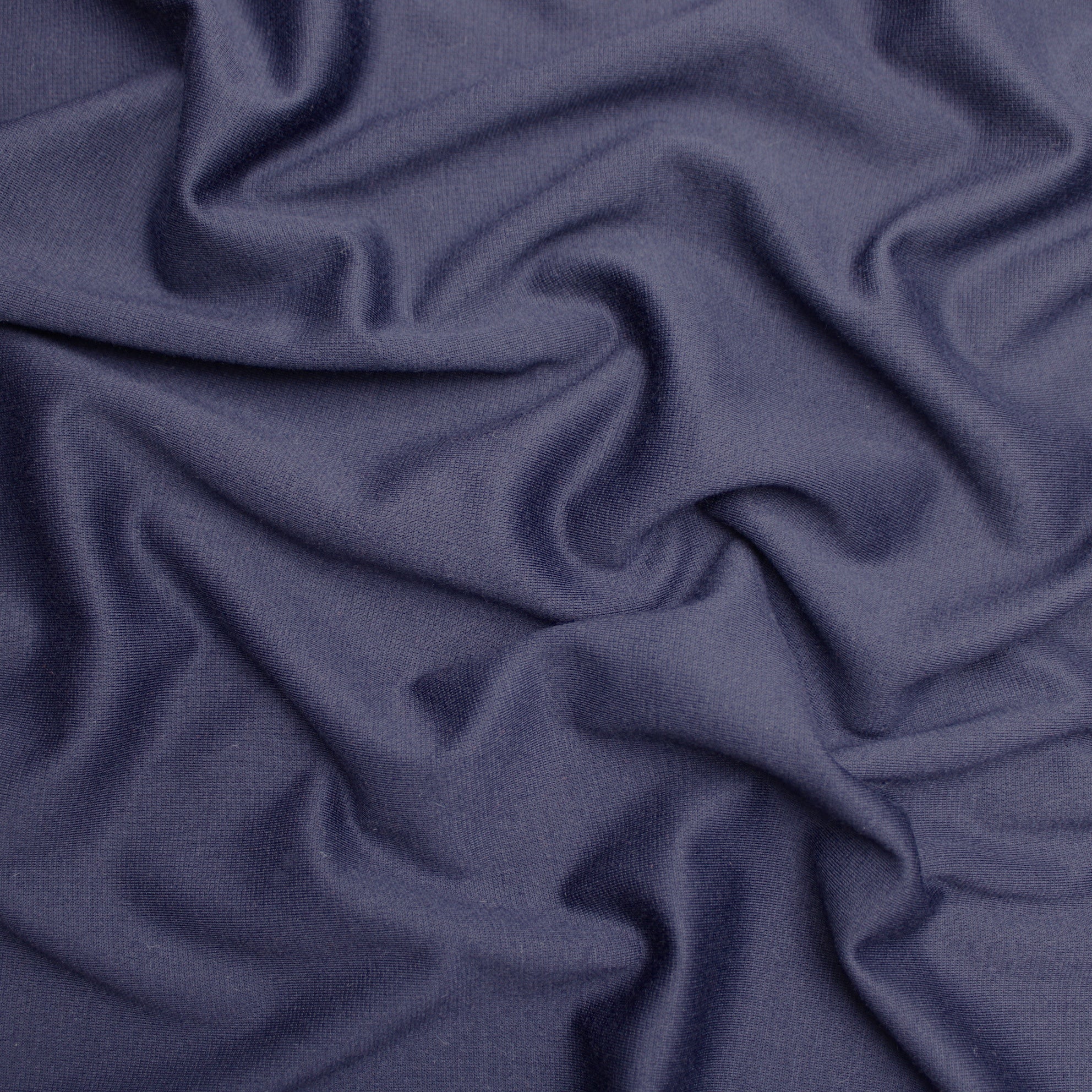 Plain Poly Ponte Roma Double Knit Stretch Jersey Fabric - Navy ...