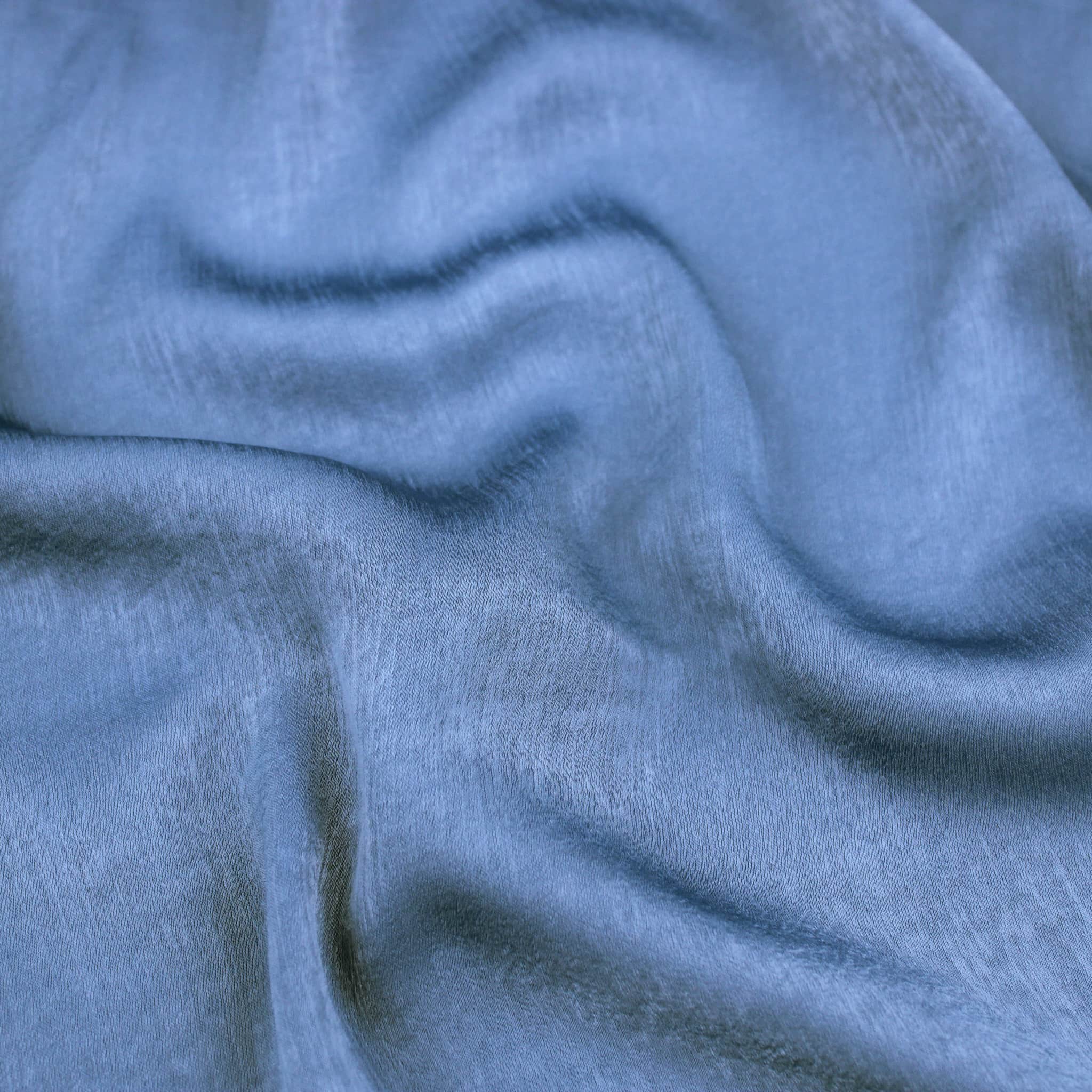French Plain Silk Velvet Satin - Duchess Blue – Lullabee Fabrics