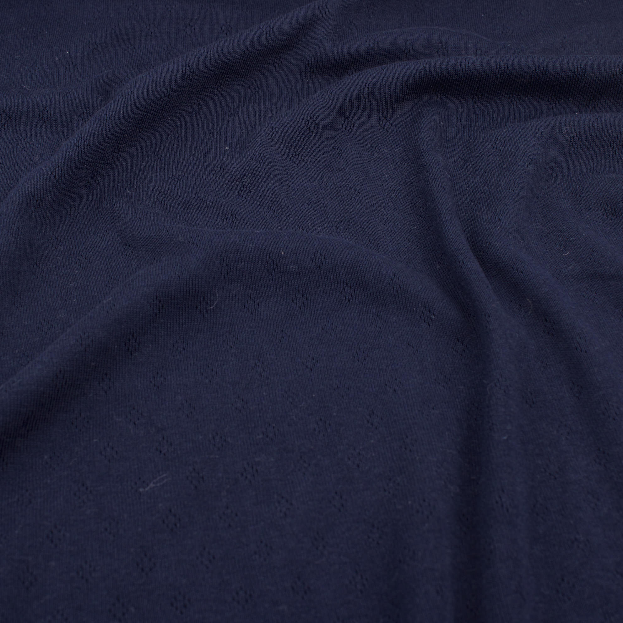 Pointelle Diamond Cotton Jersey - Navy – Lullabee Fabrics