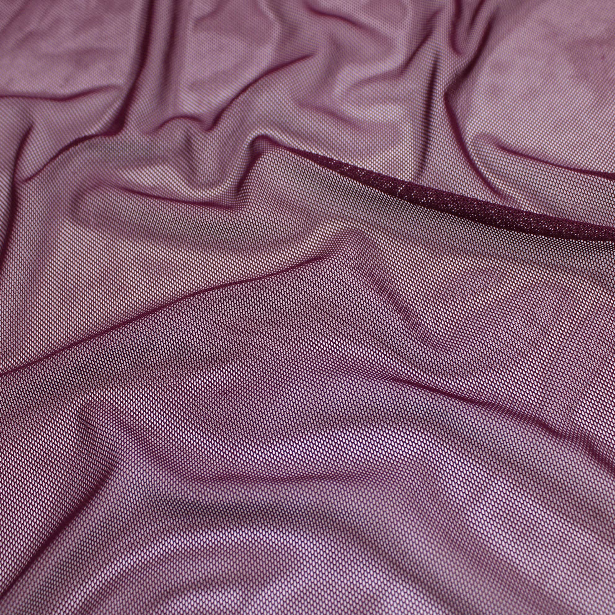 Power Mesh Net 4 Way Stretch Sheer Fabric - Aubergine – Lullabee Fabrics