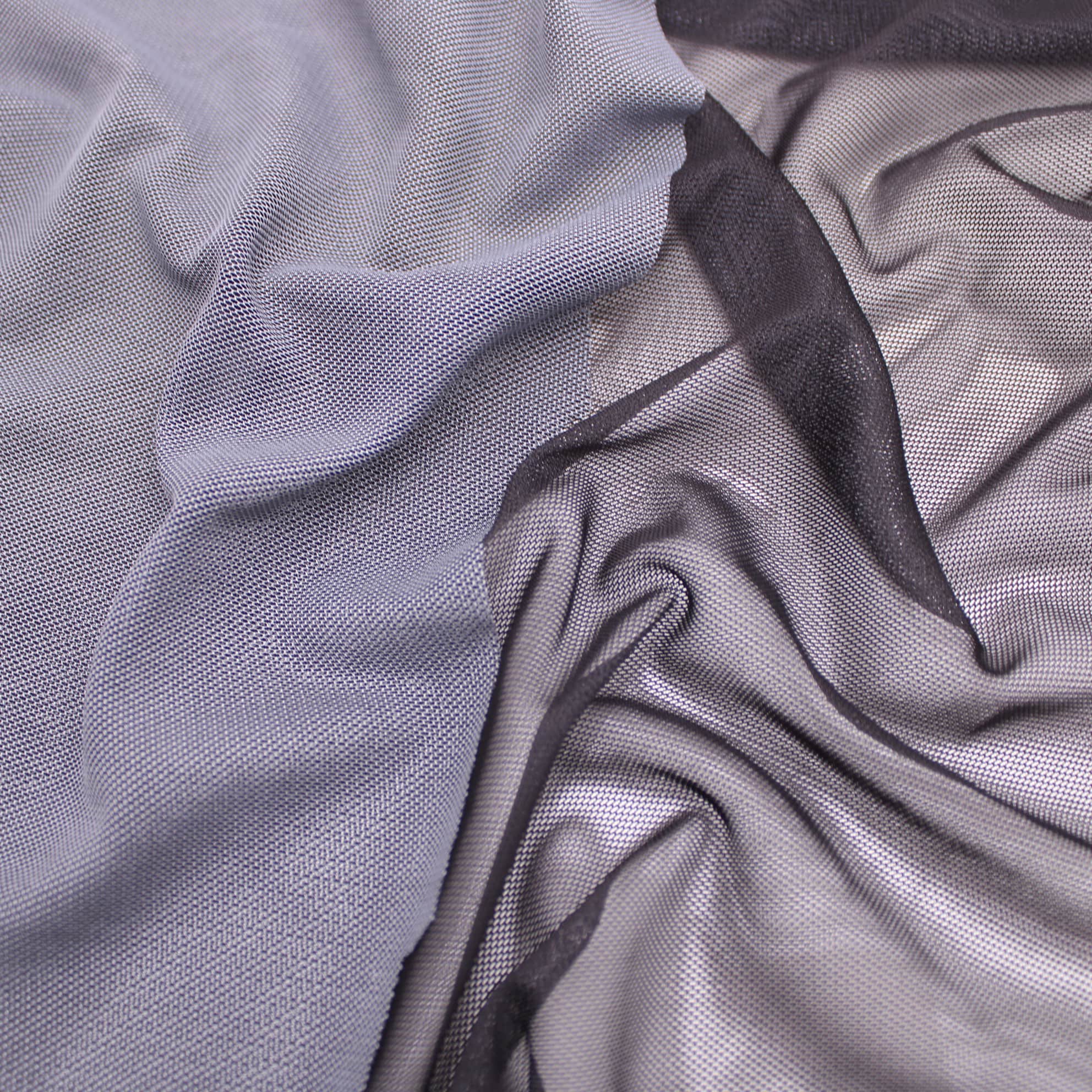 Power Mesh Net 4 Way Stretch Sheer Fabric - Black Grey – Lullabee Fabrics