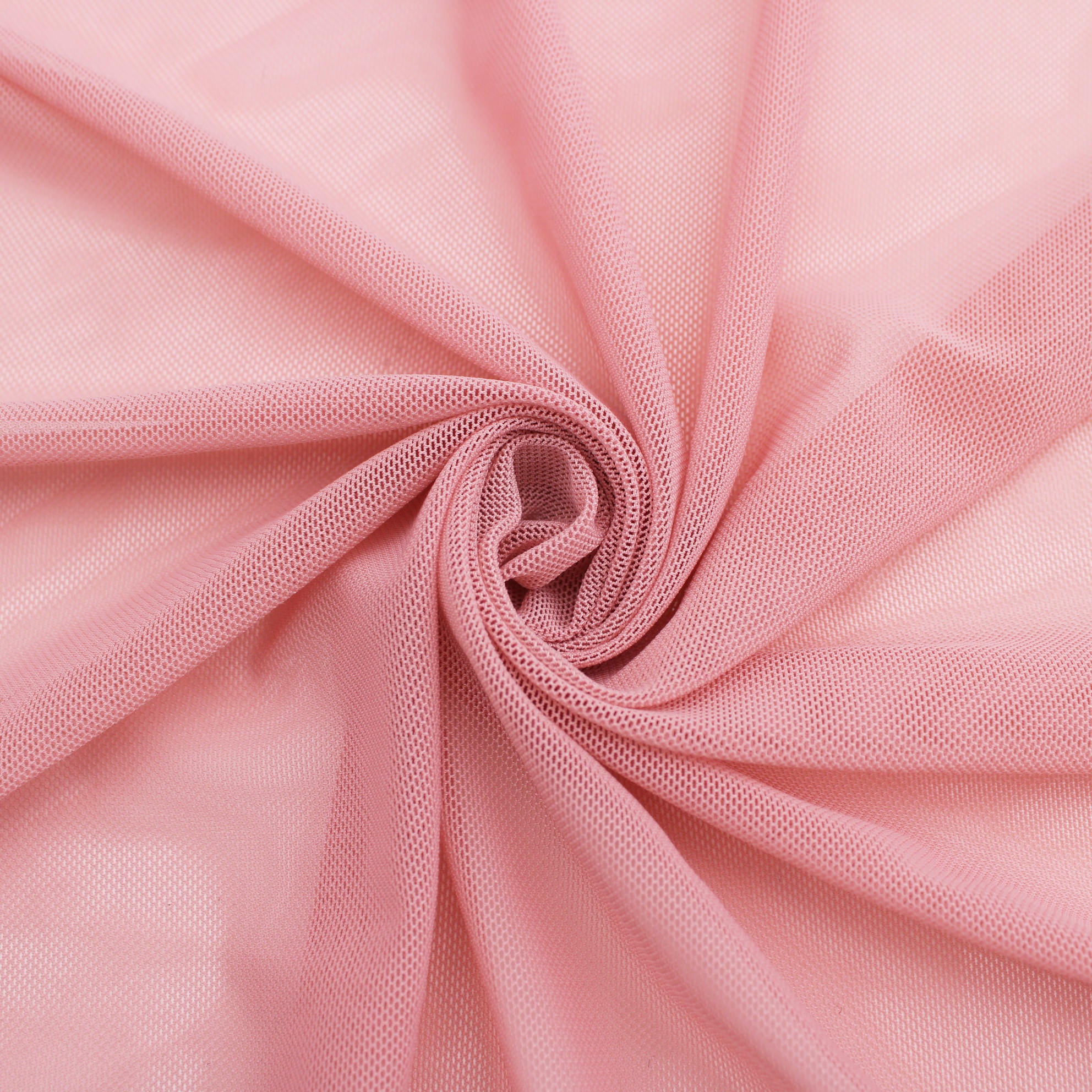 Power Mesh Net 4 Way Stretch Sheer Fabric - Light Rose – Lullabee Fabrics