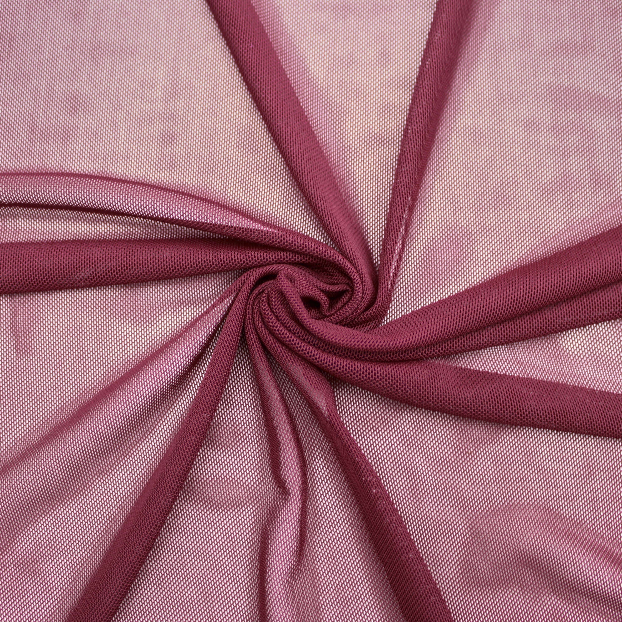 Power Mesh Net 4 Way Stretch Sheer Fabric - Mulberry – Lullabee Fabrics