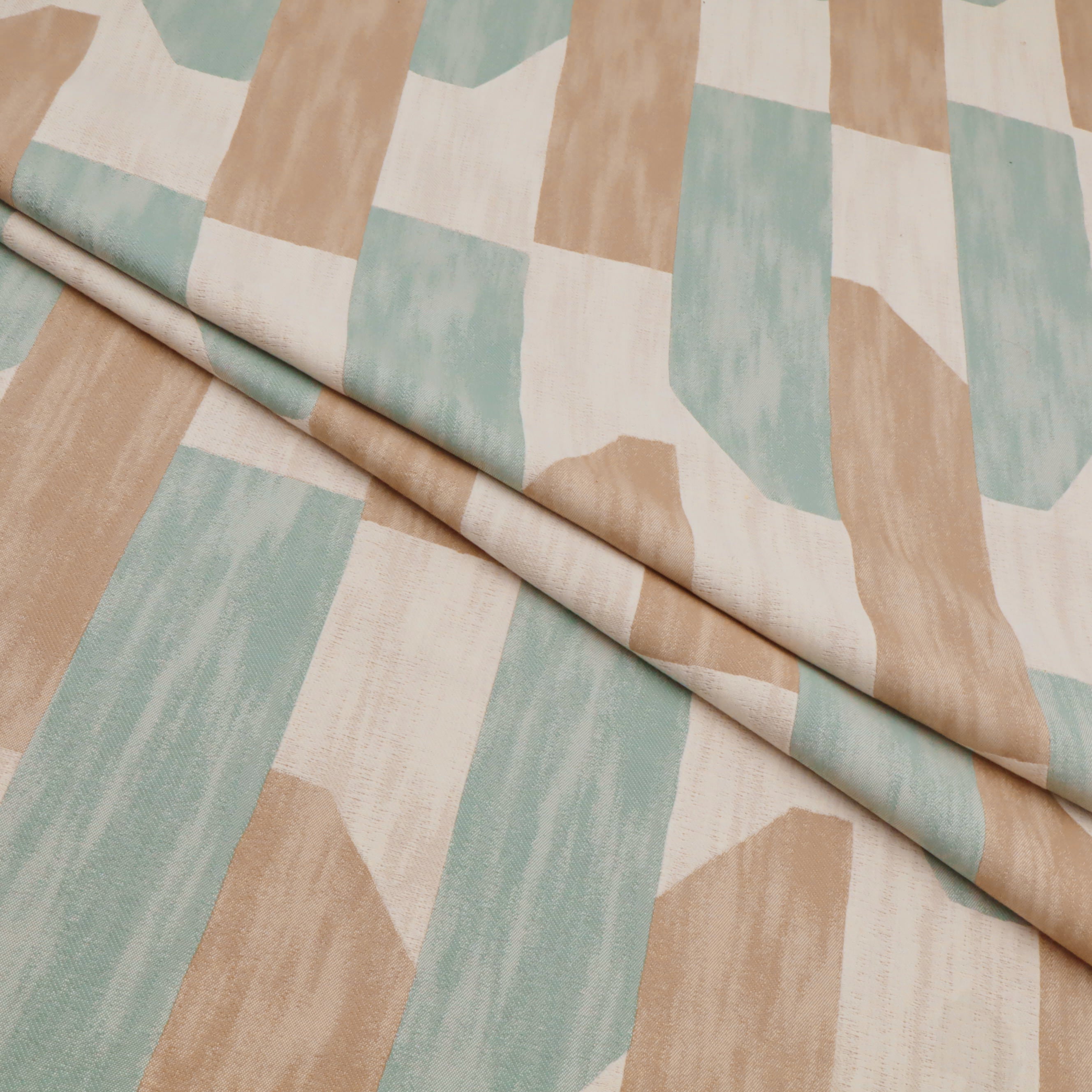 Printed Cotton Canvas Light Upholstery Fabric - Abstract Rectangles ...