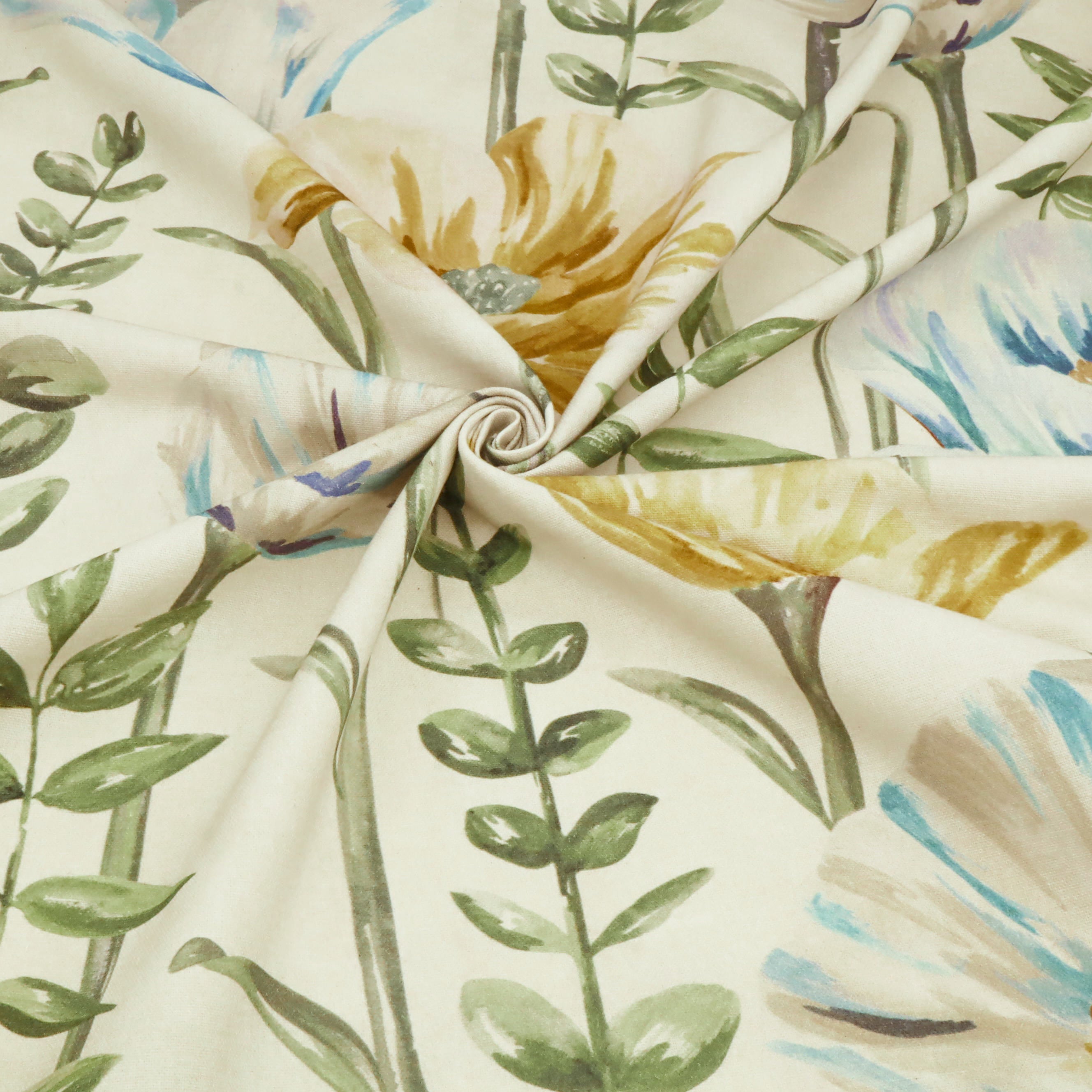 Printed Cotton Canvas Light Upholstery Fabric - Bold Flowers – Lullabee ...