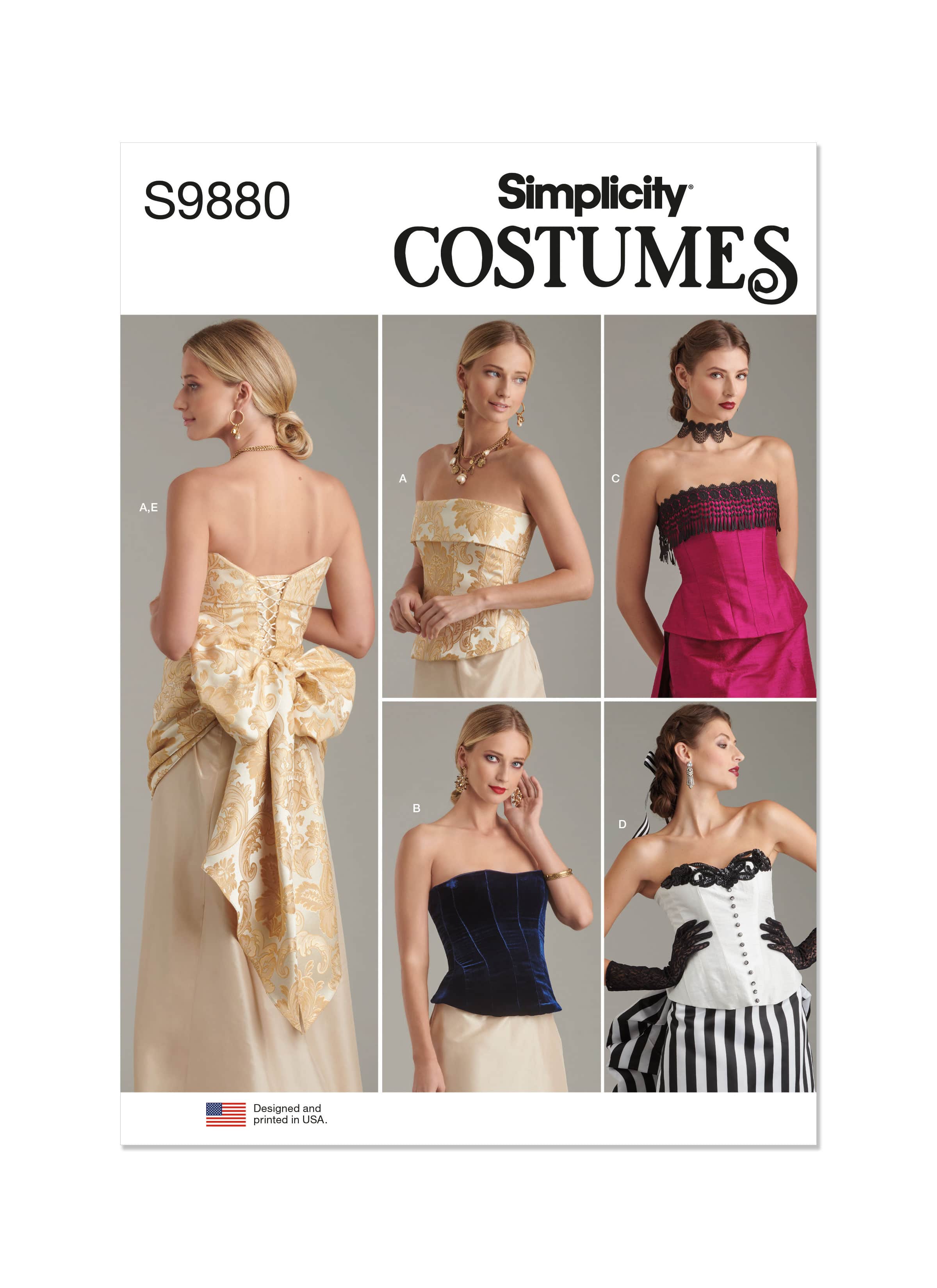 Simplicity Misses Corsets & Sash Sewing Pattern S9880A (6-8-10-12-14-1 ...