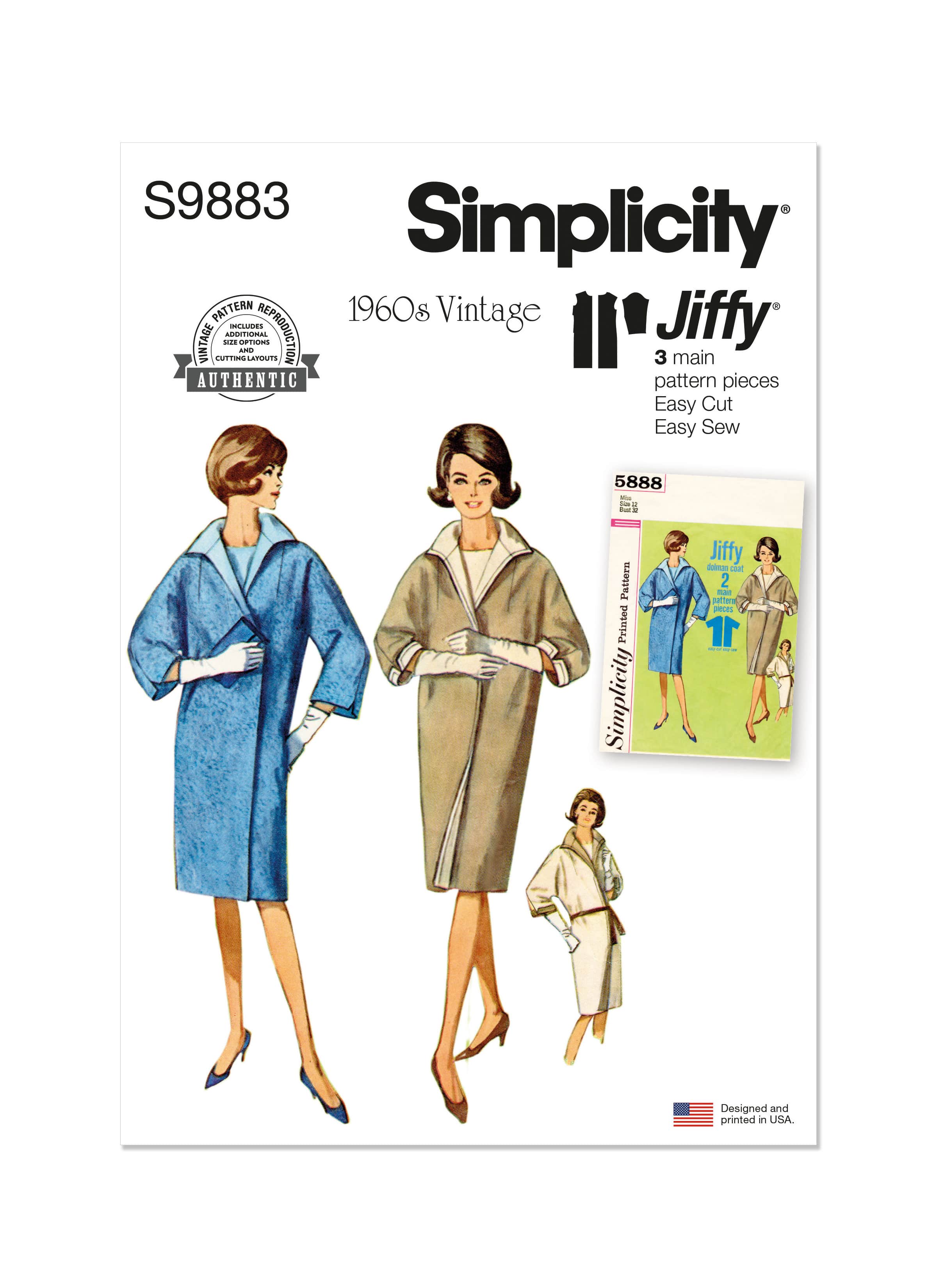 Simplicity Misses Reversible Coat Sewing Pattern S9883 – Lullabee Fabrics