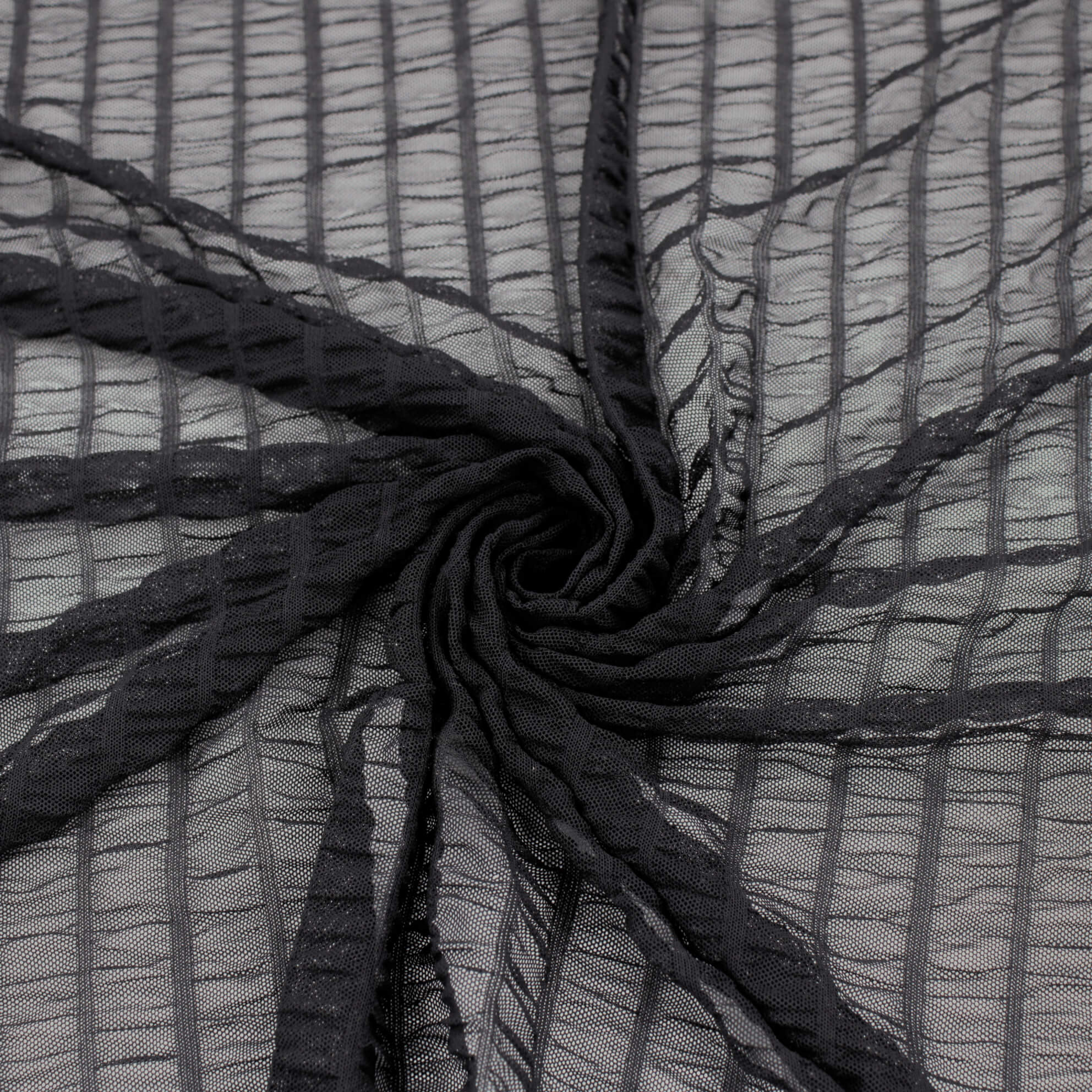 Sheer Ruffle Stretch Crinkle Textured Mesh Lingerie - Black – Lullabee ...