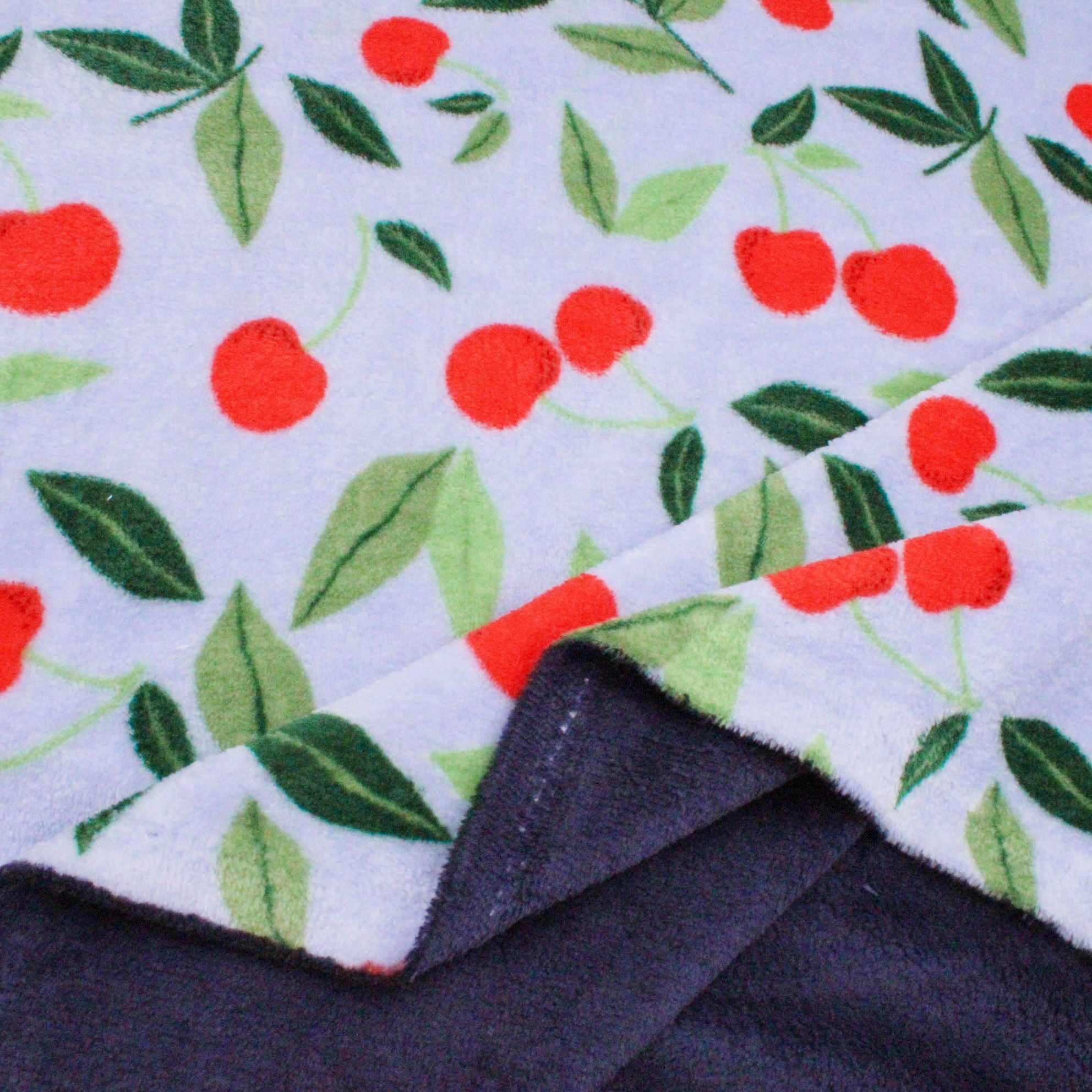 Snuggle Double Sided Soft Cuddle Fleece Fabric - Cherries – Lullabee ...
